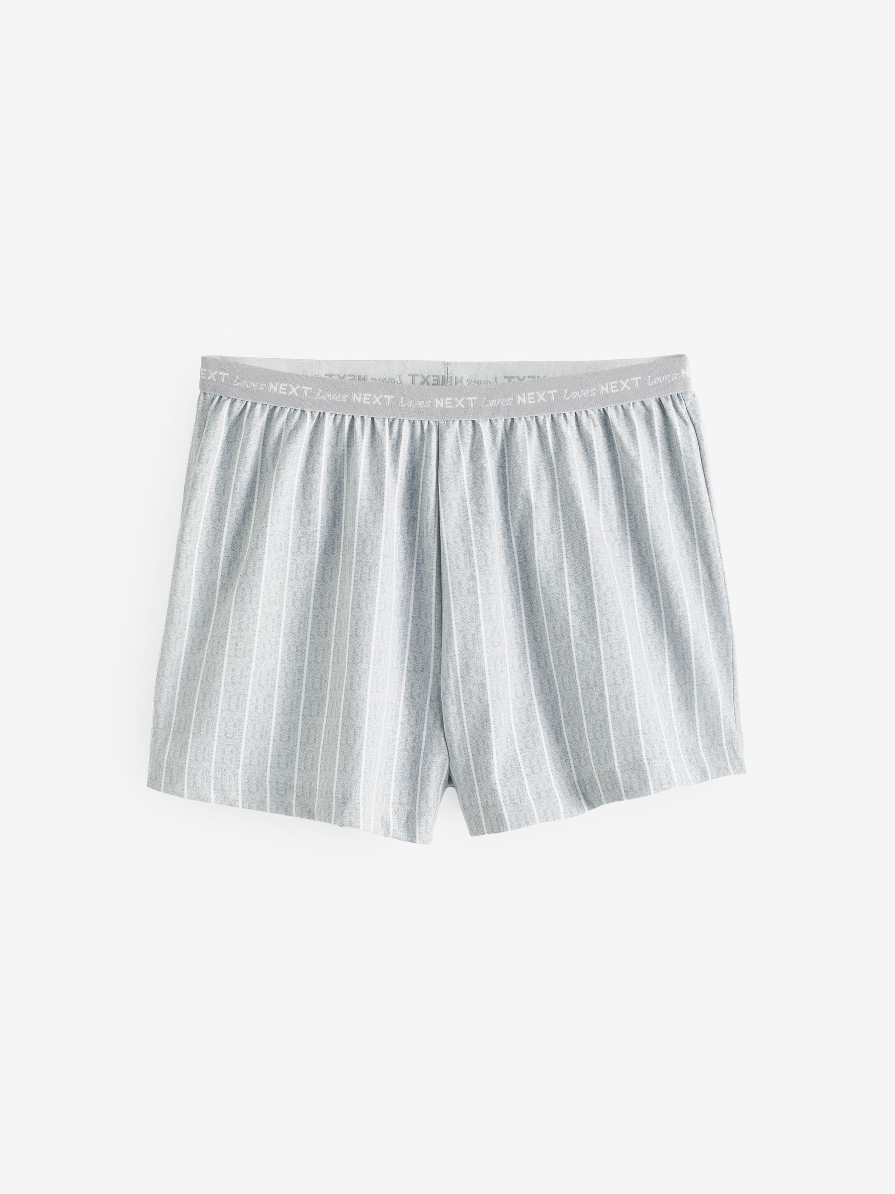 Buy Blue/Grey Stripe Rib Vest 100% Cotton Pyjamas 2 Pack from the Next ...