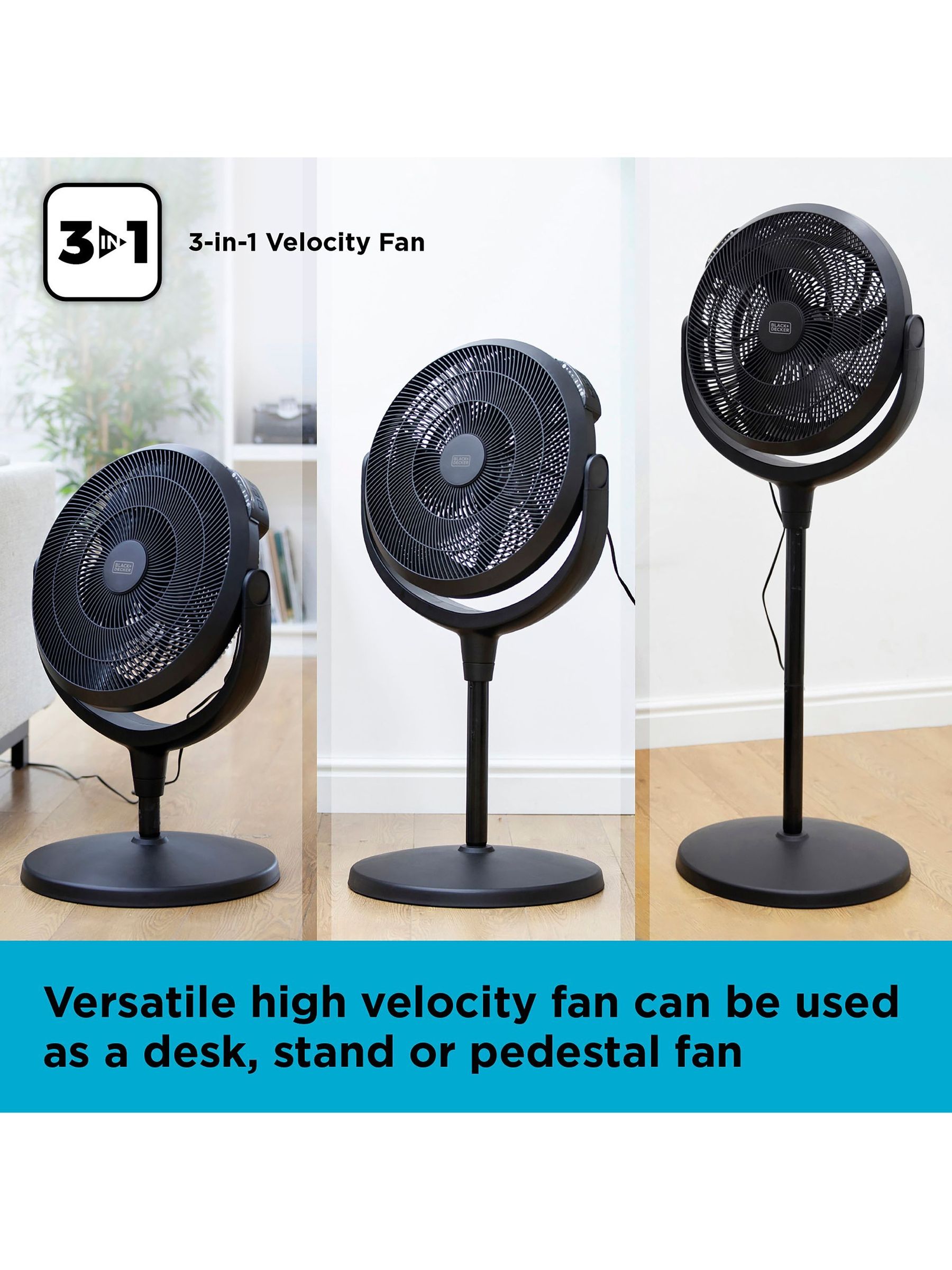 Buy Black & Decker White 16 Inch High Velocity Power Stand Fan from the ...
