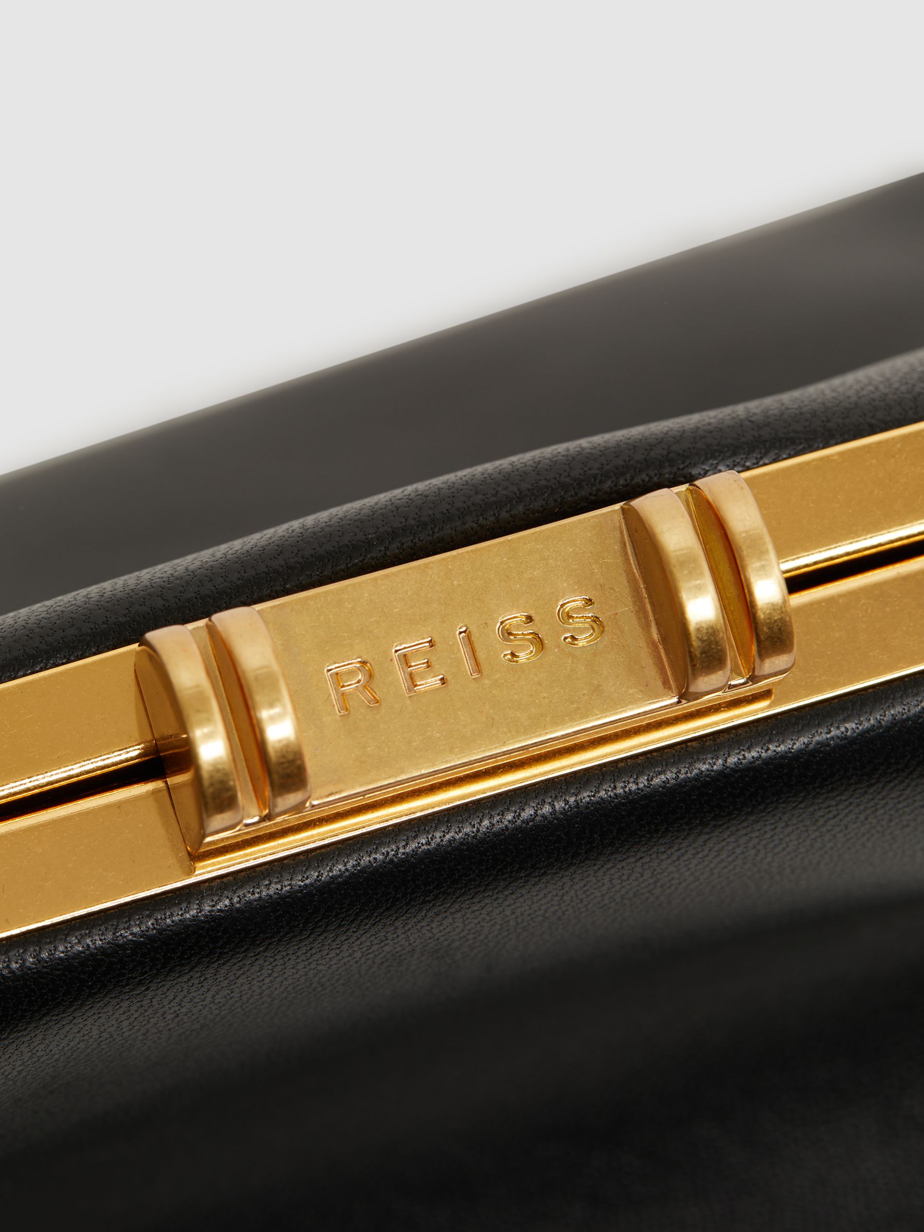 Buy Reiss Black Madison Leather Clutch Bag from the Next UK online shop