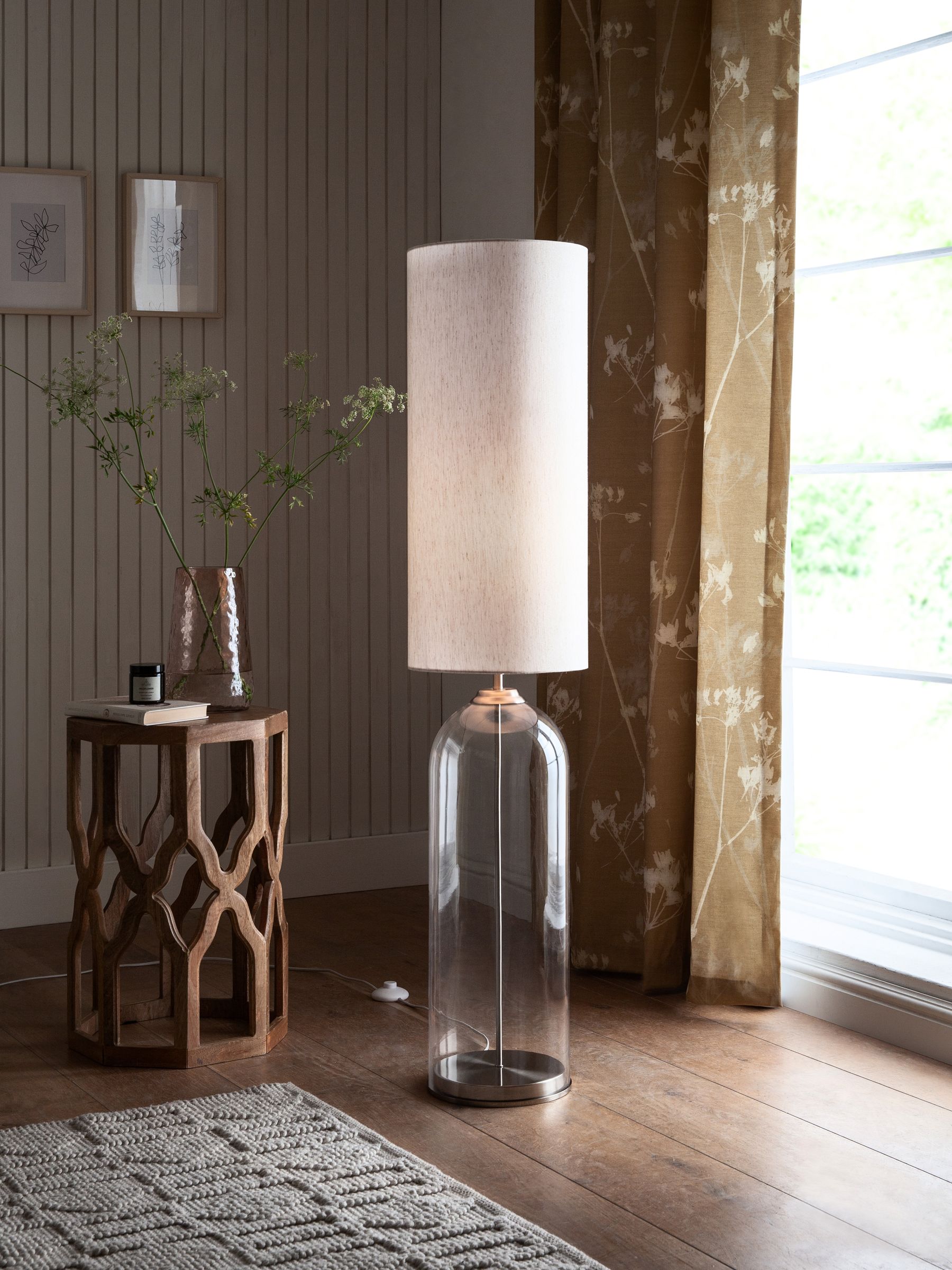 Buy Brushed Nickel Gloucester Floor Lamp from the Next UK online shop