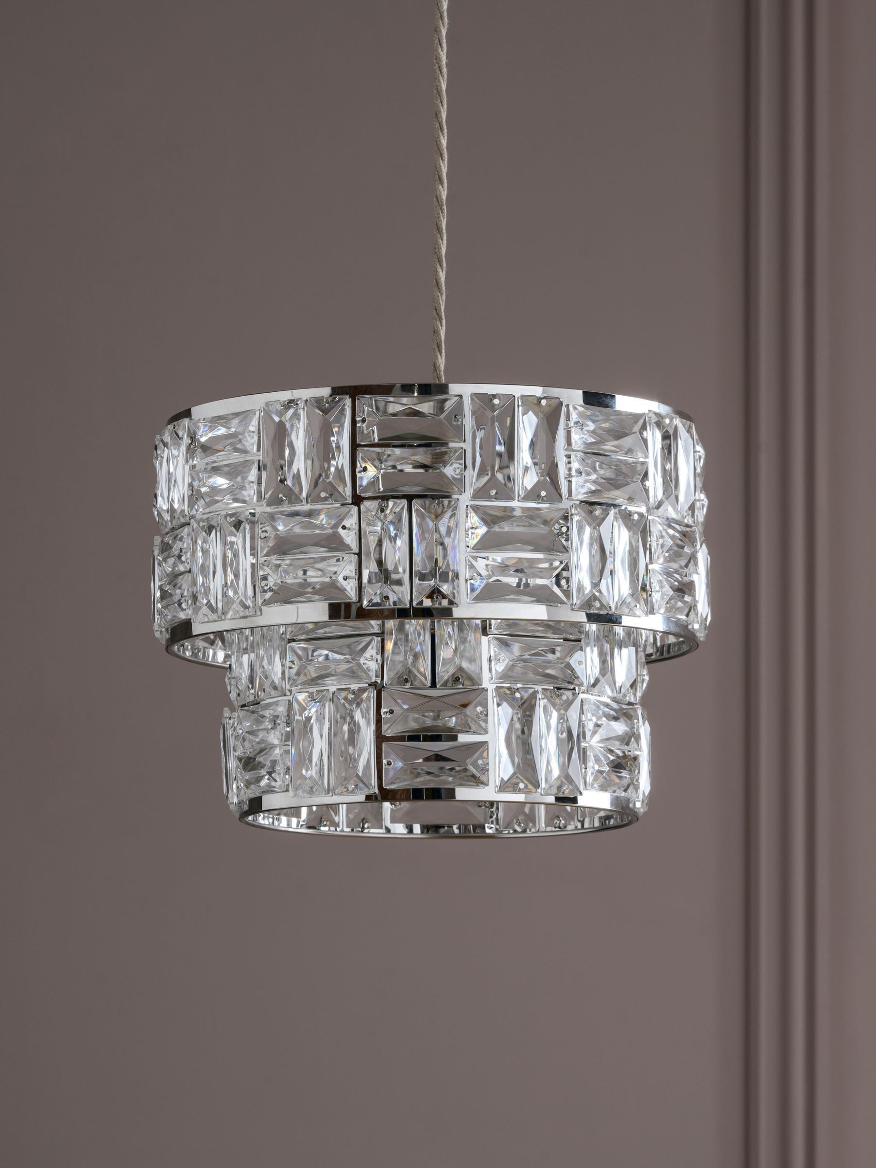 Buy Chrome Alexis Easy Fit Pendant Lamp Shade from the Next UK online shop