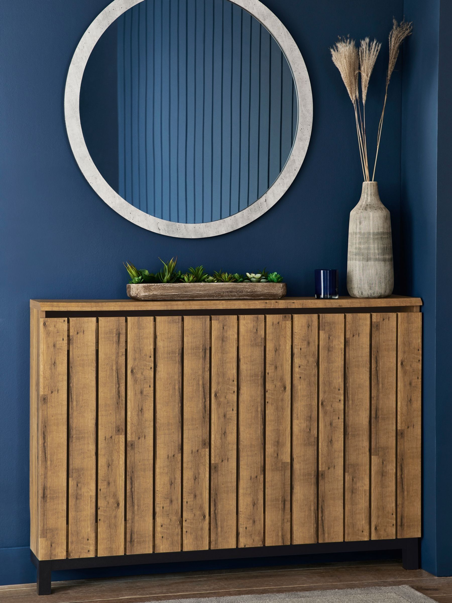 Buy Dark Bronx Oak Effect Radiator Cover from the Next UK online shop