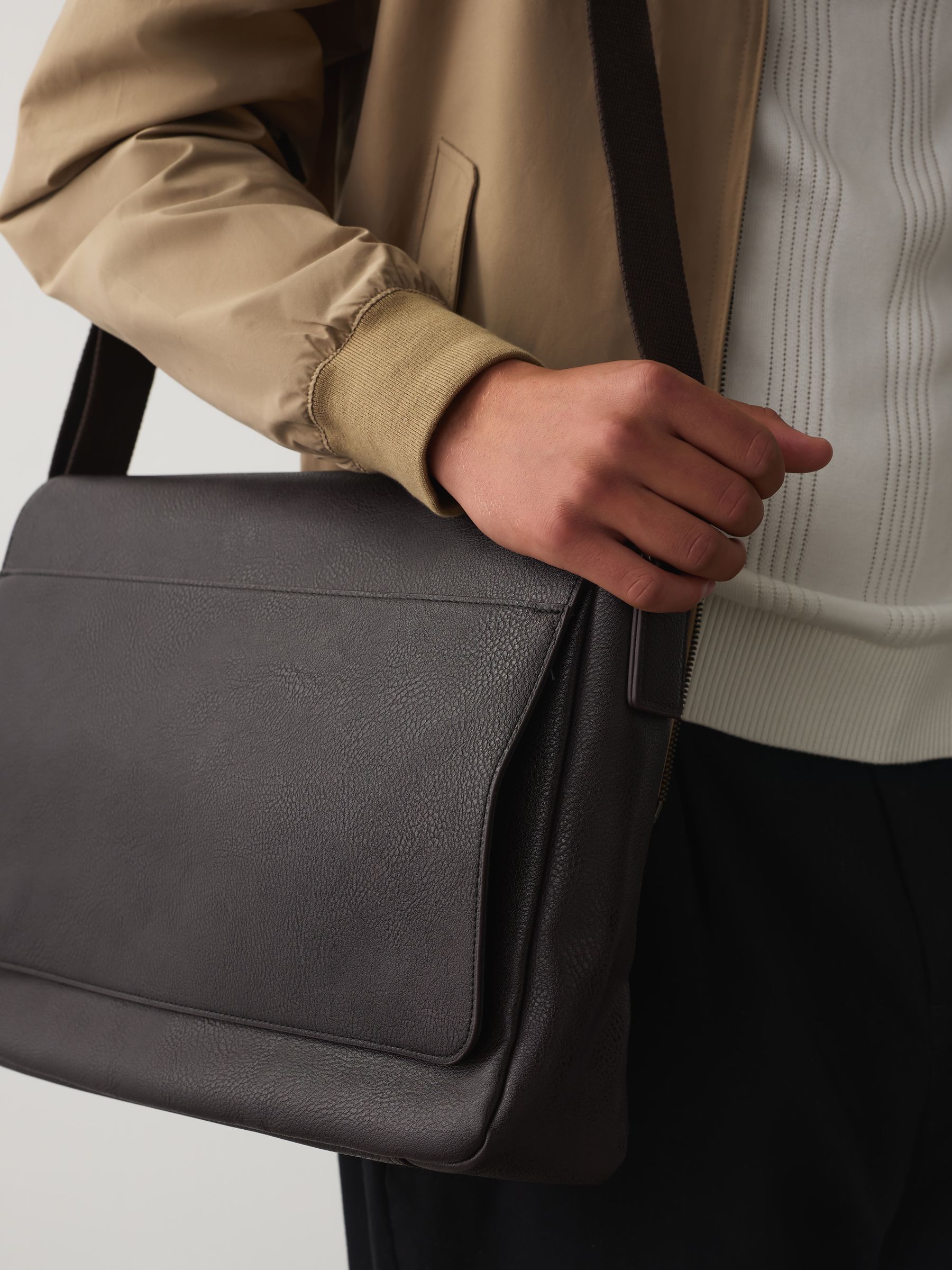 Buy Brown Messenger Bag from the Next UK online shop
