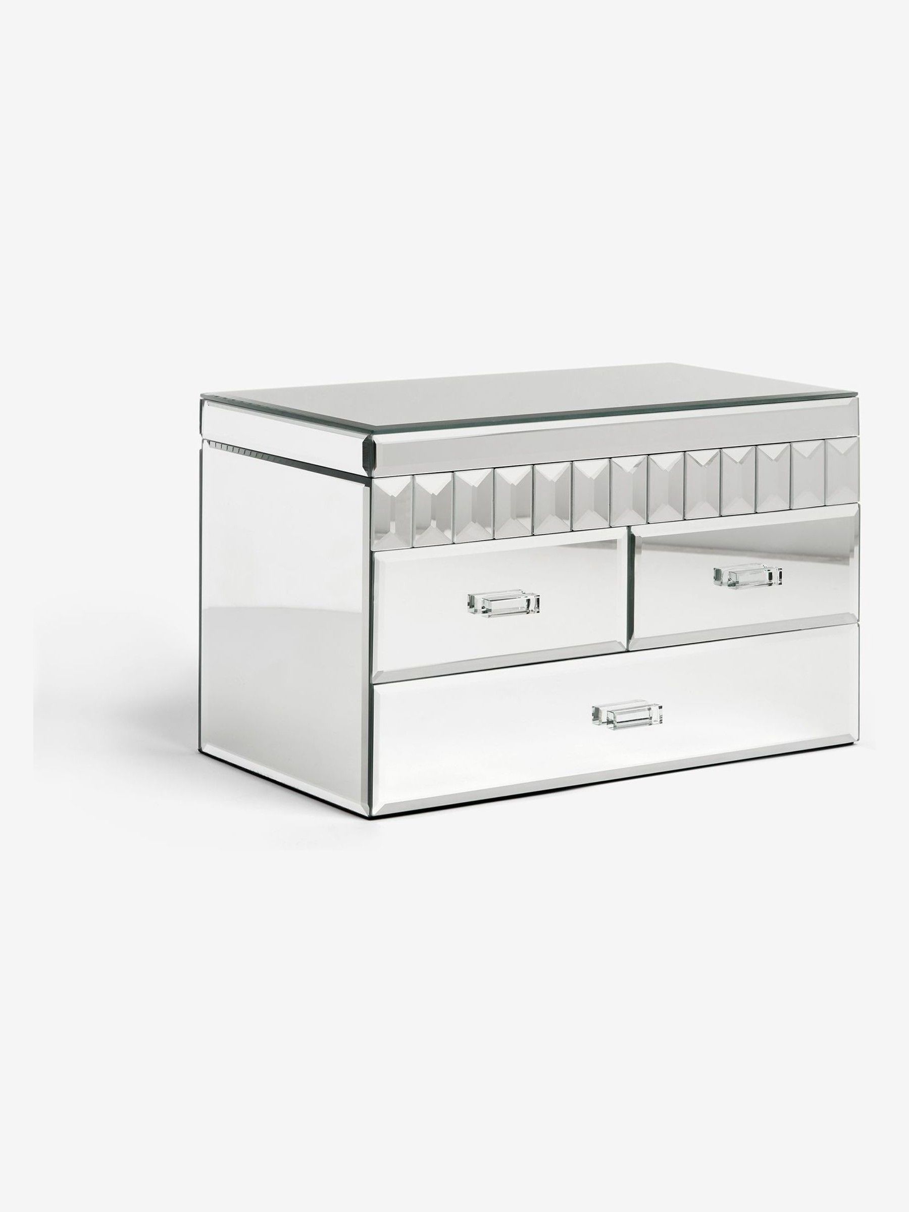 Buy Silver Mirror Glass Large Jewellery Box from the Next UK online shop