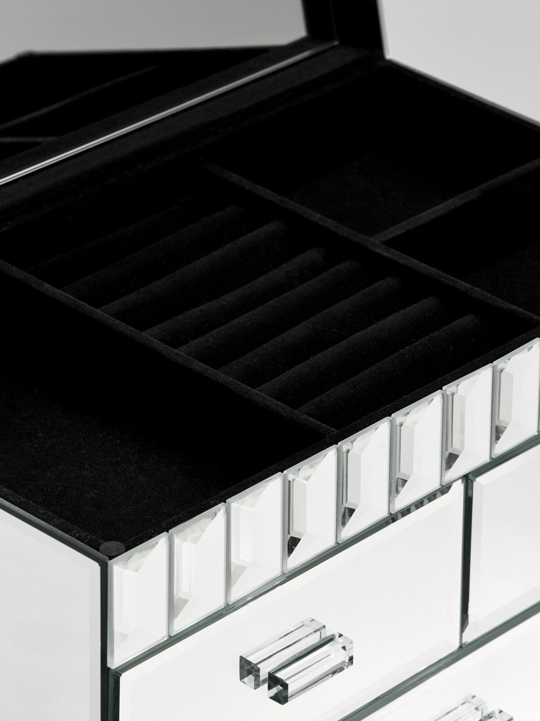 Buy Silver Mirror Glass Large Jewellery Box from the Next UK online shop