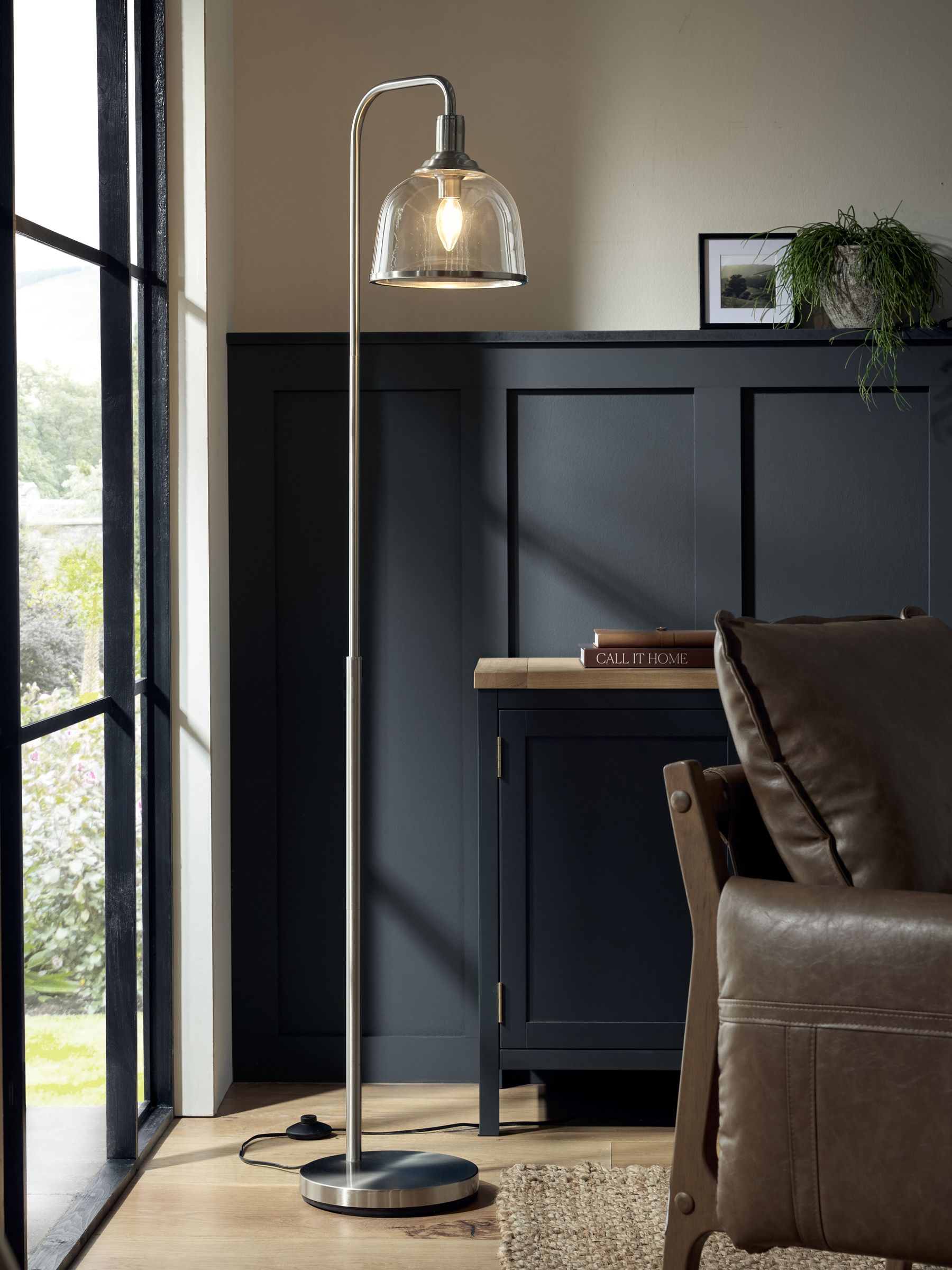 Buy Brushed Nickel Gloucester Floor Lamp from the Next UK online shop