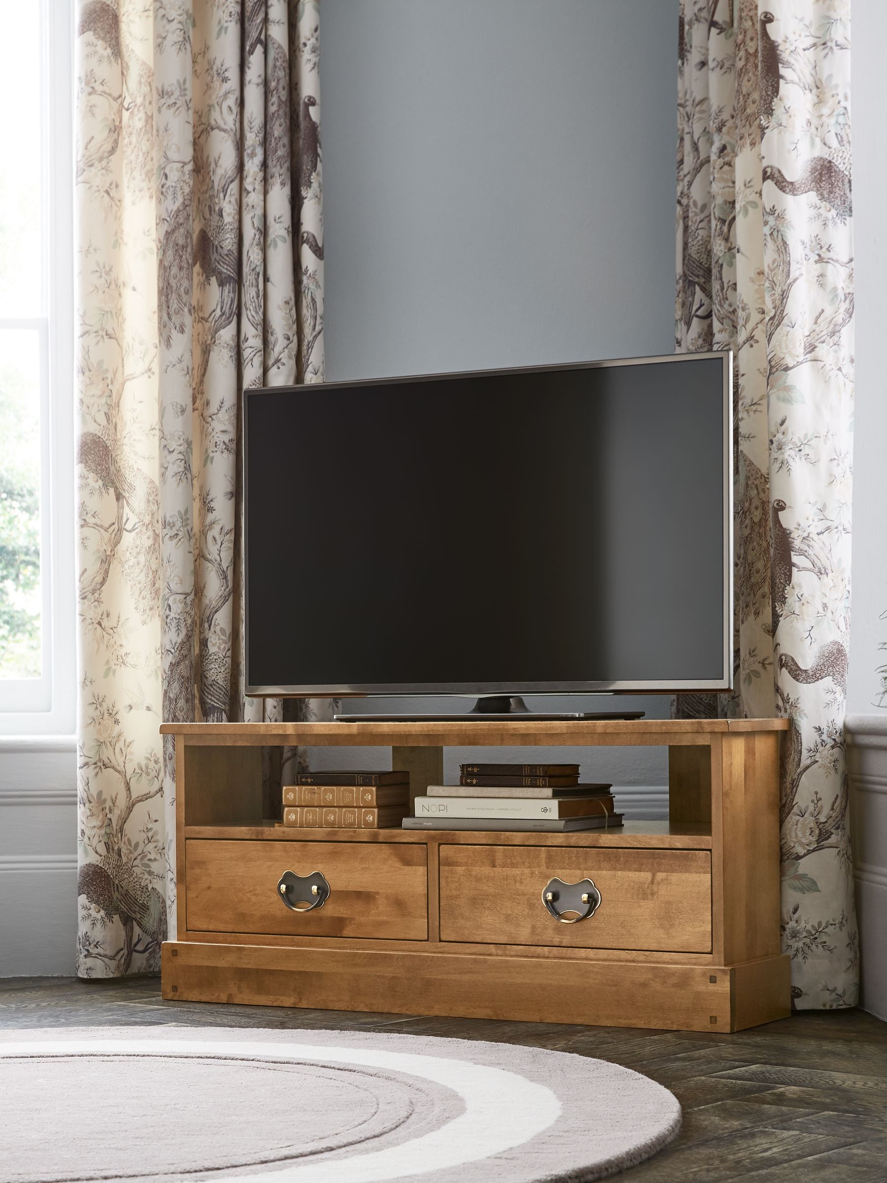 Buy Laura Ashley Honey Gold Garrat Corner TV Stand from the Next UK online shop
