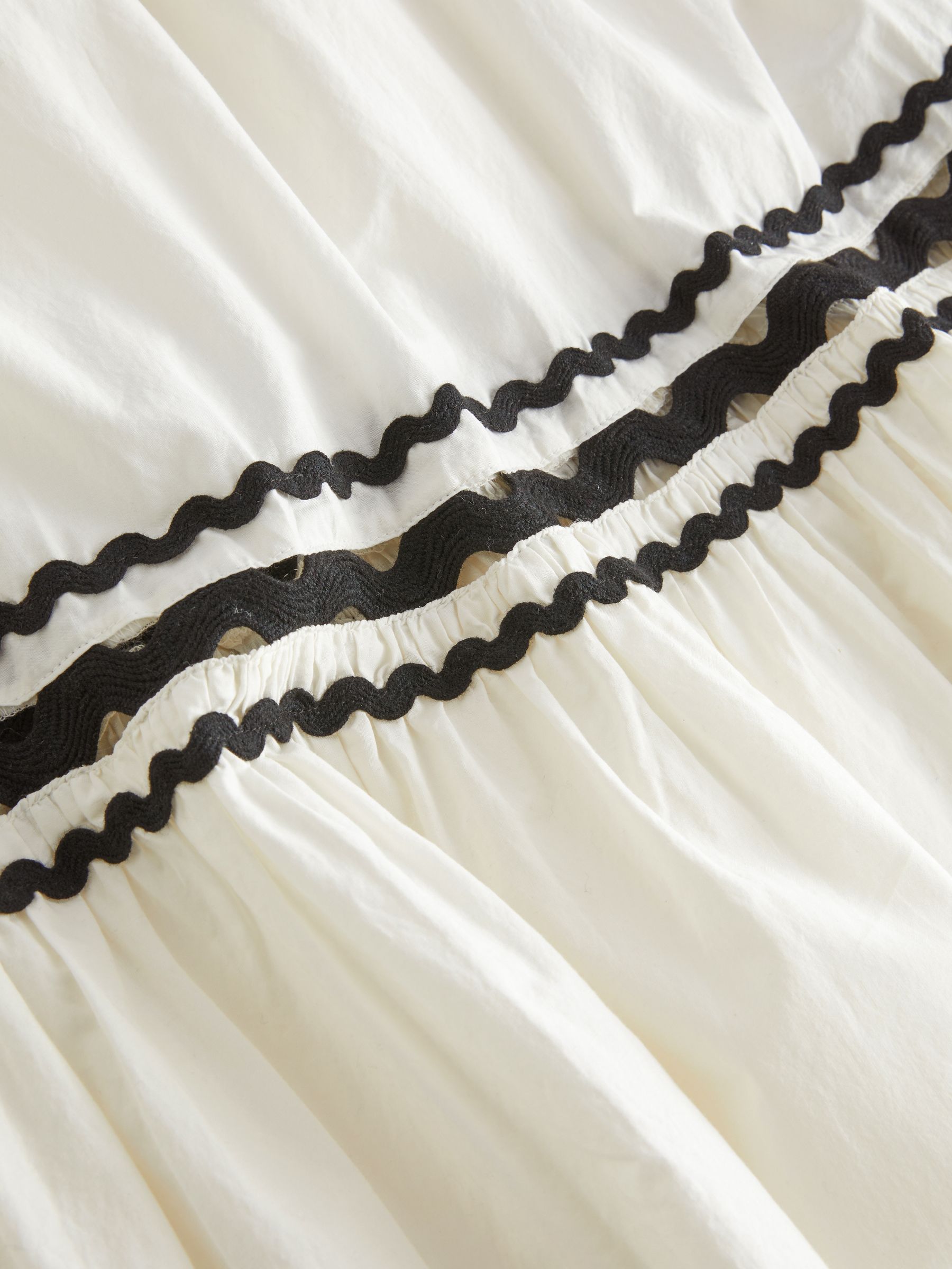 Buy White/Black Rik Rak Maxi Skirt from the Next UK online shop
