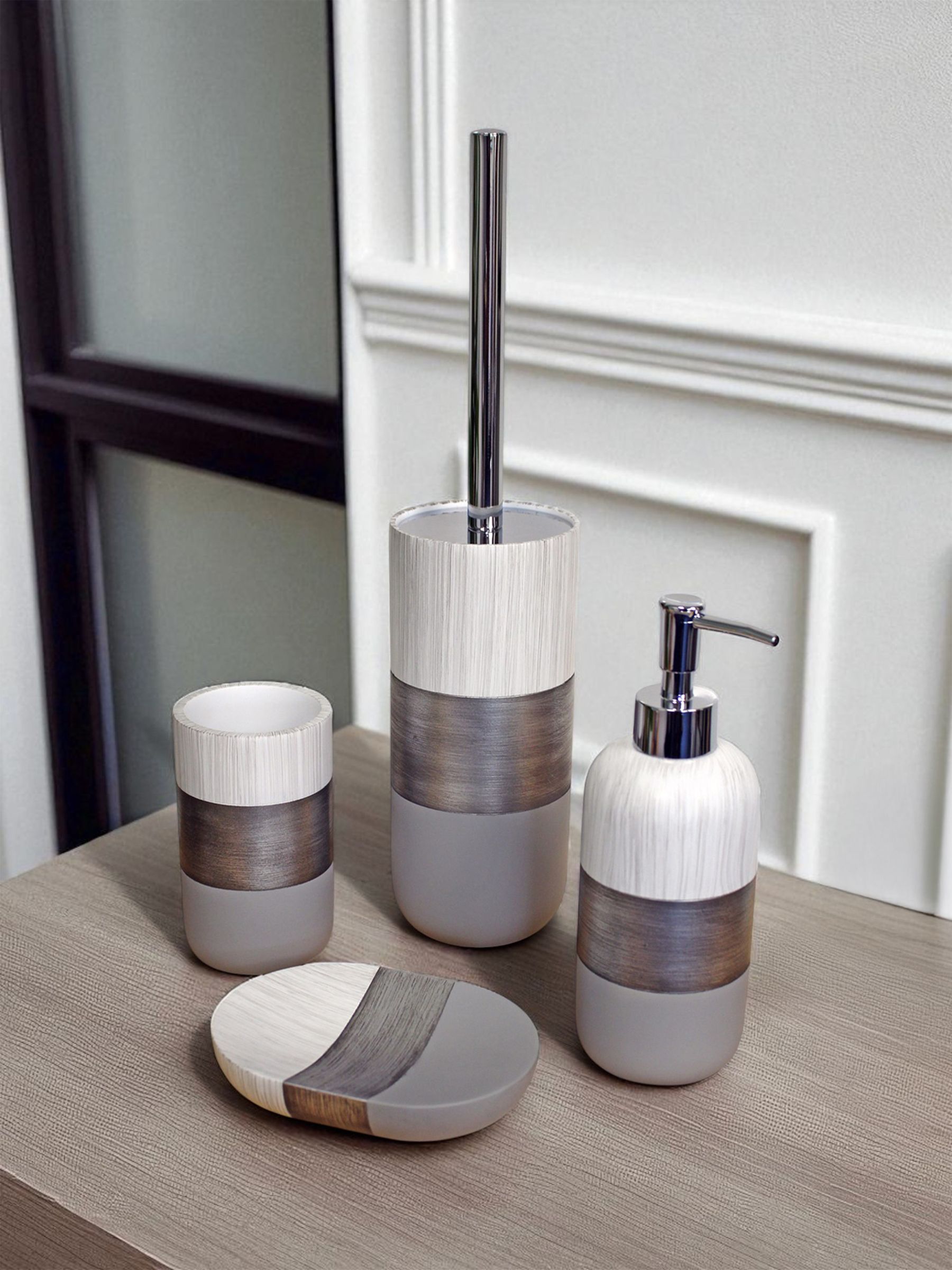 Buy Showerdrape Silver Set of 4 Bathroom Accessory Set from the Next UK ...