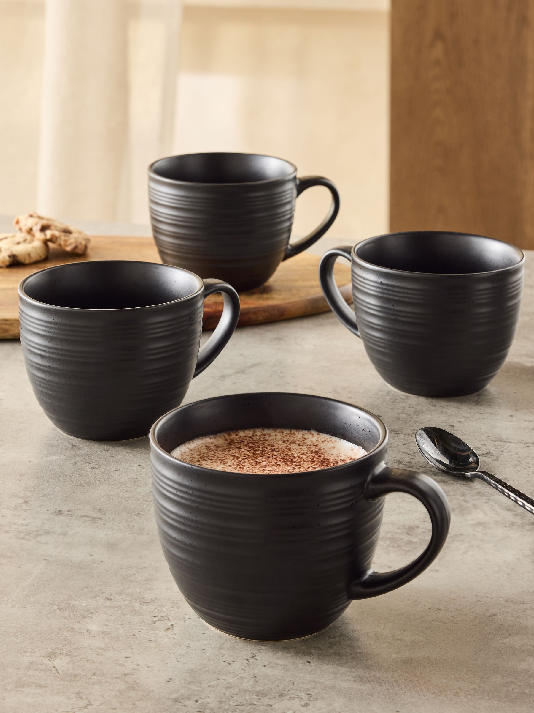 Buy Black Bronx Set of 4 Cappuccino Mugs from the Next UK online shop
