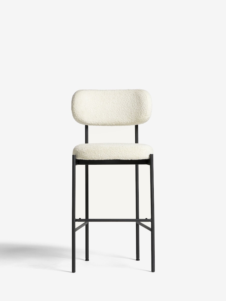 Buy Casual Bouclé Oyster Aleia Bar Stool from Next Ireland Buy Casual Bouclé Oyster Aleia Bar Stool from Next Ireland