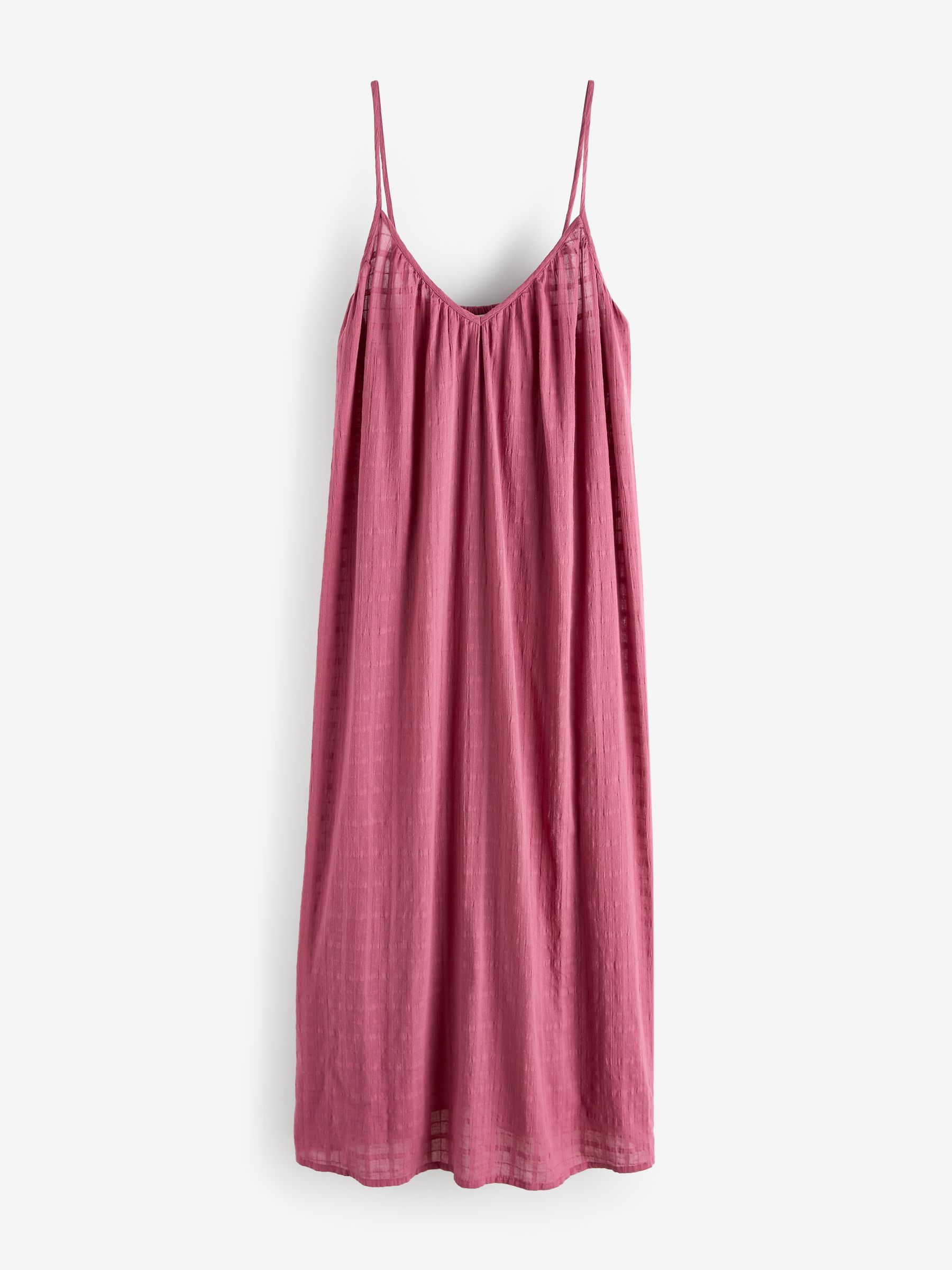 Buy Dusky Pink Textured Volume Summer Maxi Dress from the Next UK ...