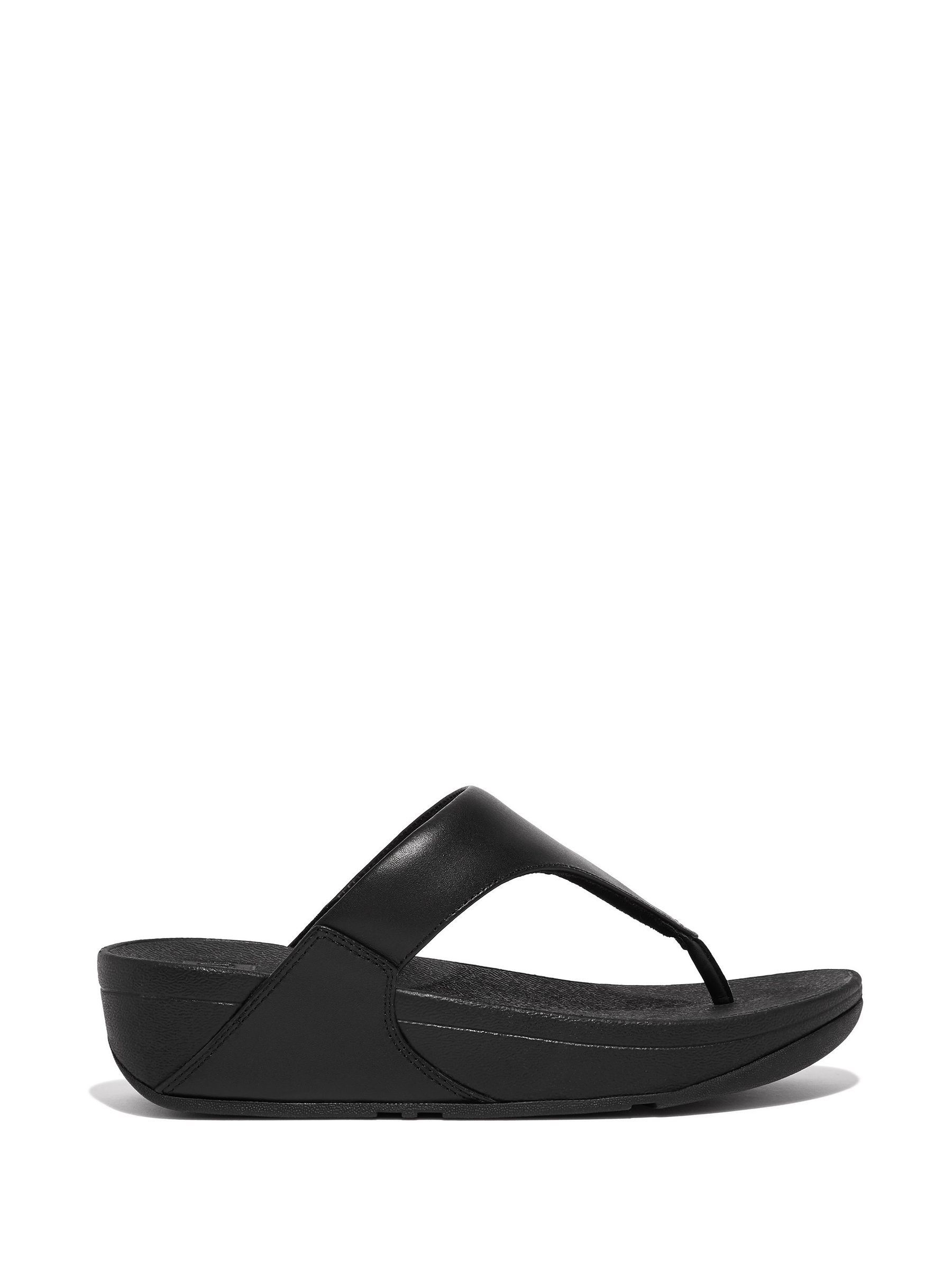 Buy FitFlop Black Lulu Leather Toe Post Sandals from the Next UK online ...