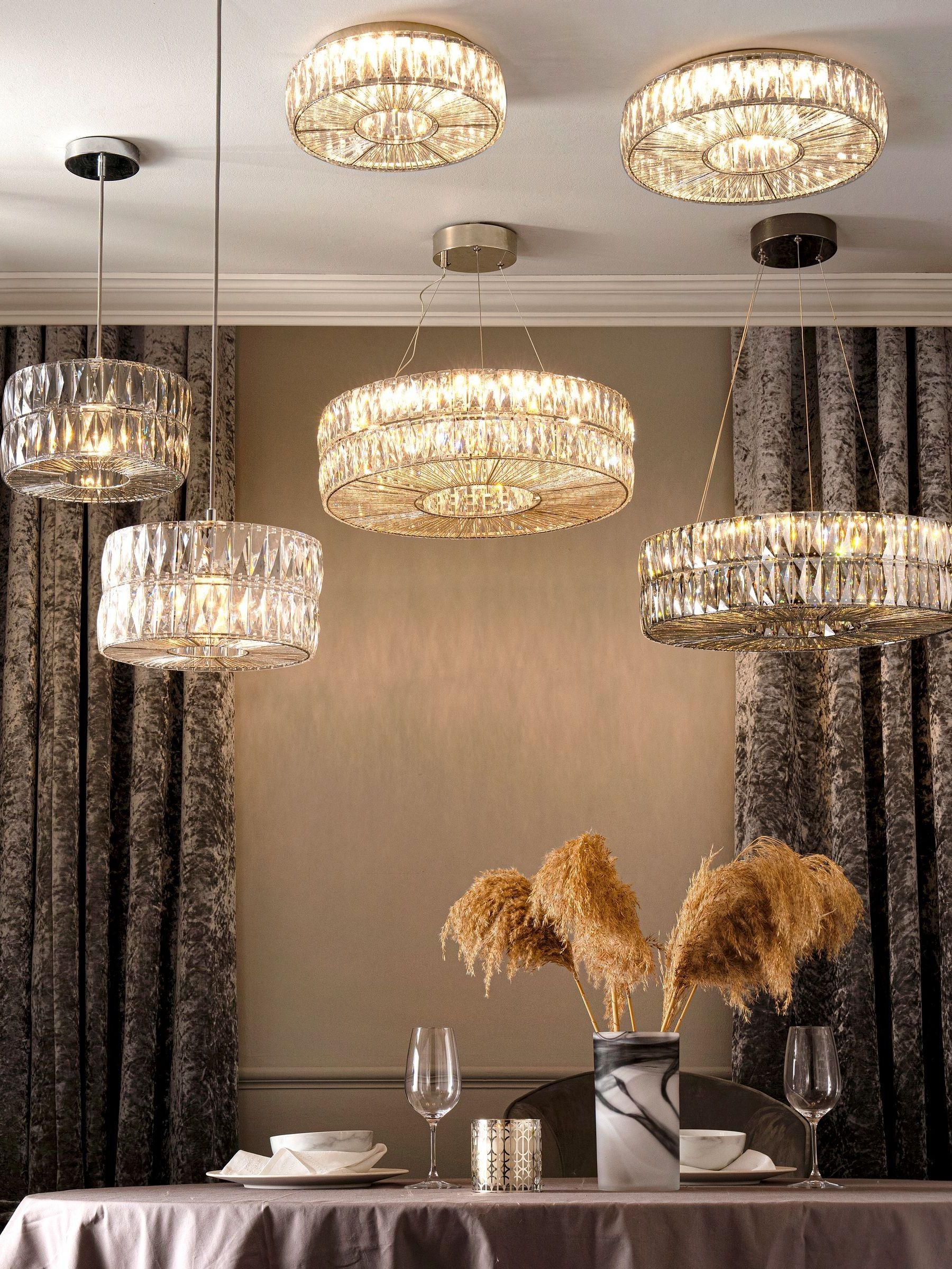 Buy Smoke Grey Aria Chandelier Large Light from the Next UK online shop