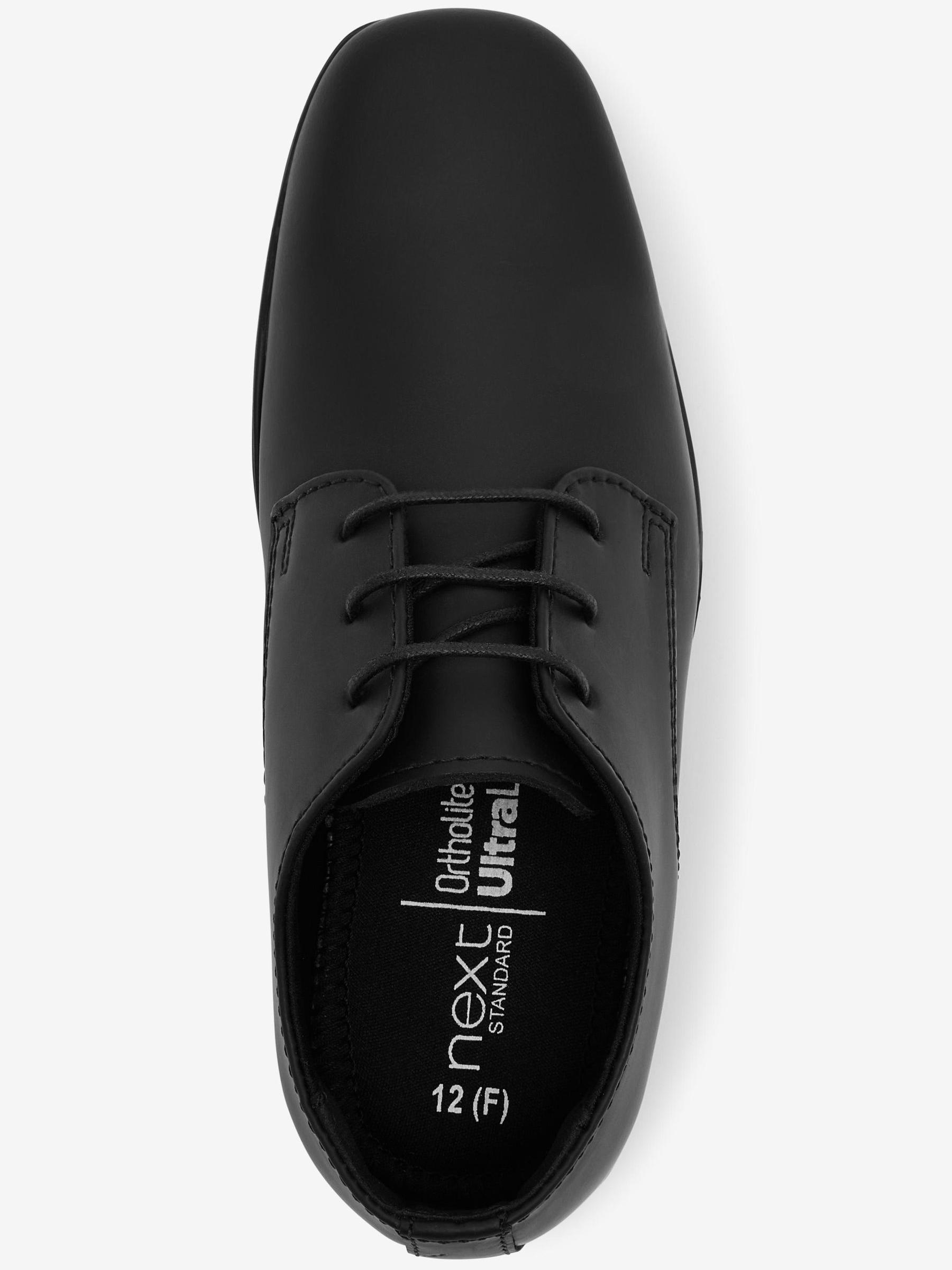 Buy Black Standard Fit (F) School Leather Derby Lace-Up Shoes from the ...
