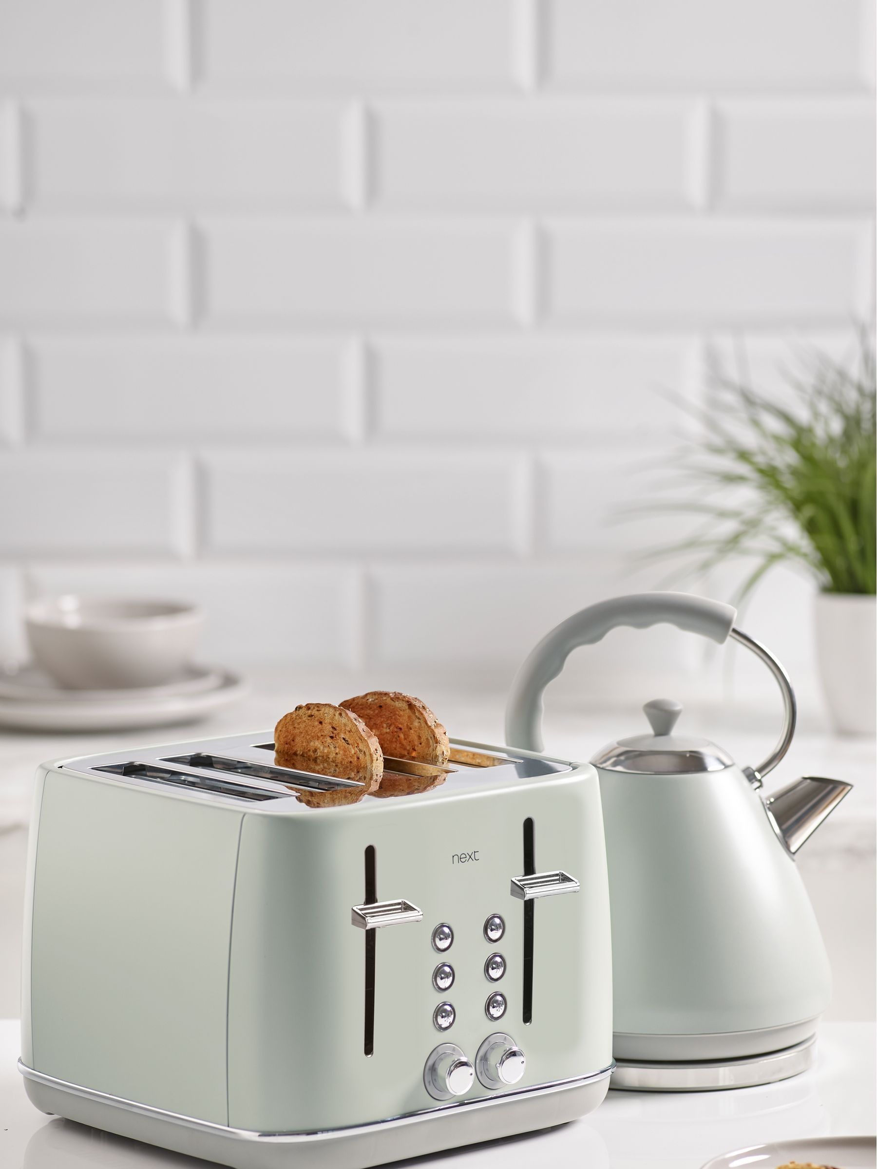 Buy Sage Green Electric 4 Slice Toaster from the Next UK online shop