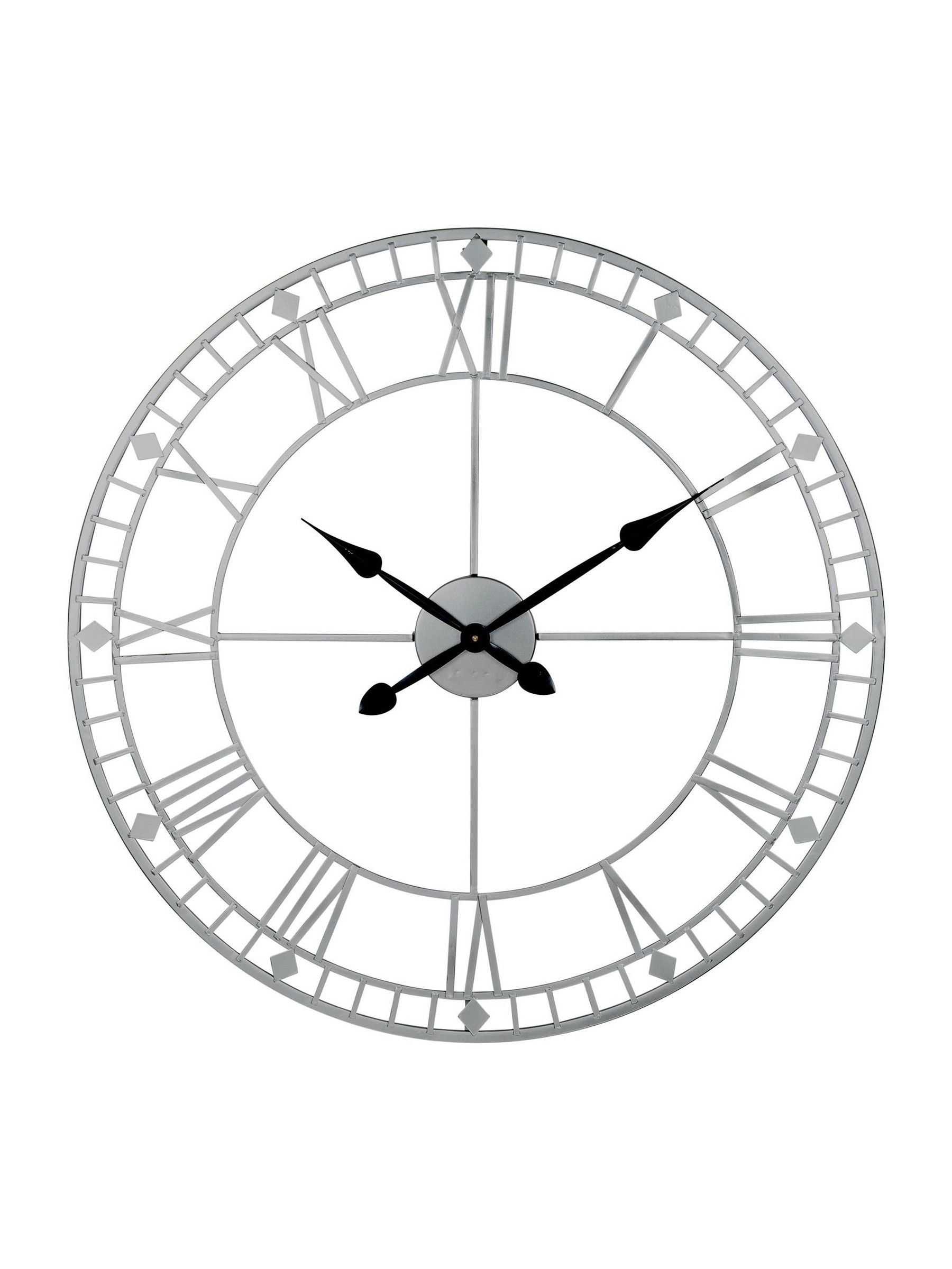 Buy Pacific Silver Antique Silver Metal Round Wall Clock from the Next ...