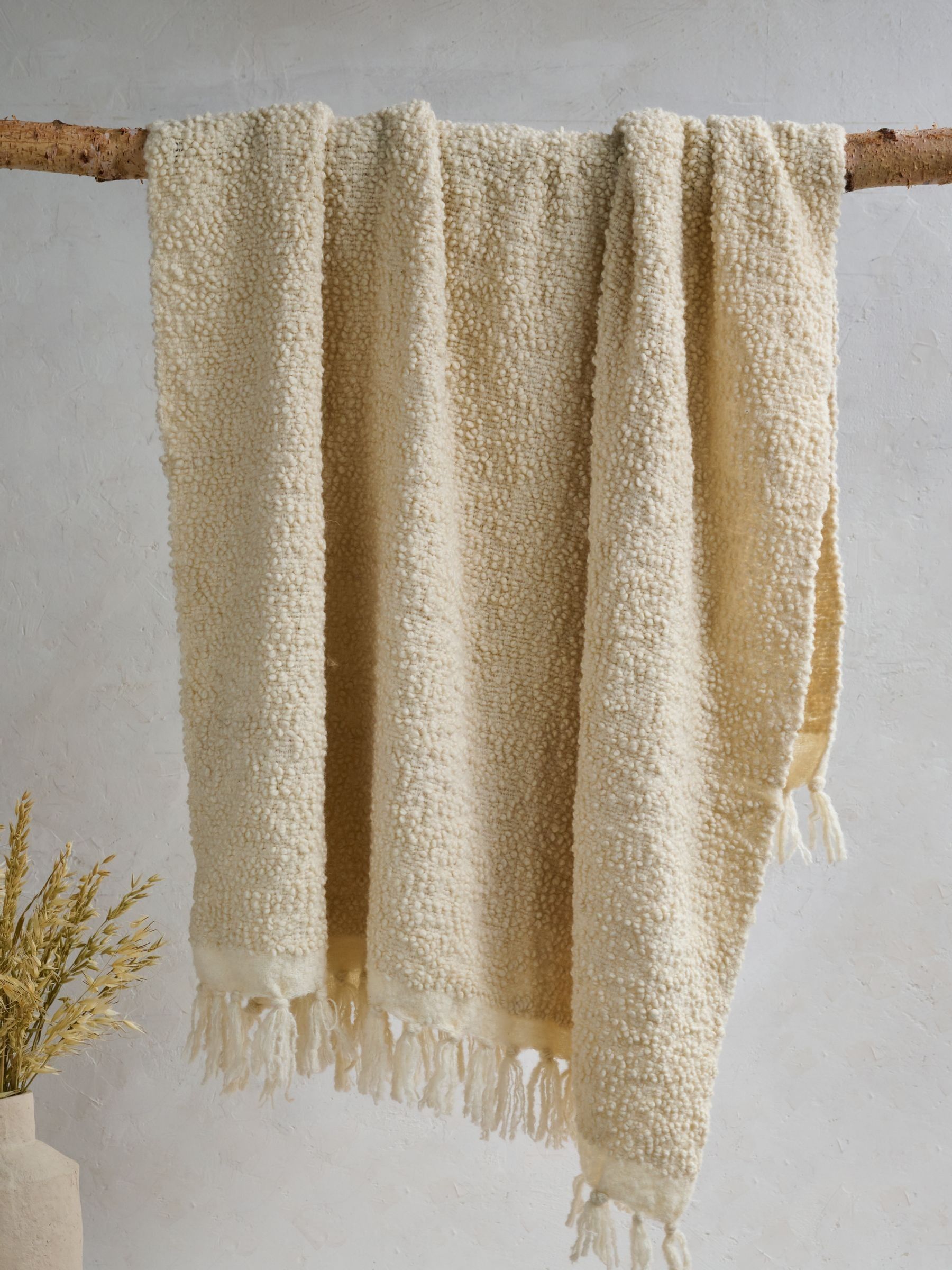 Buy French Connection Cream Savannah Boucle Throw from the Next UK ...