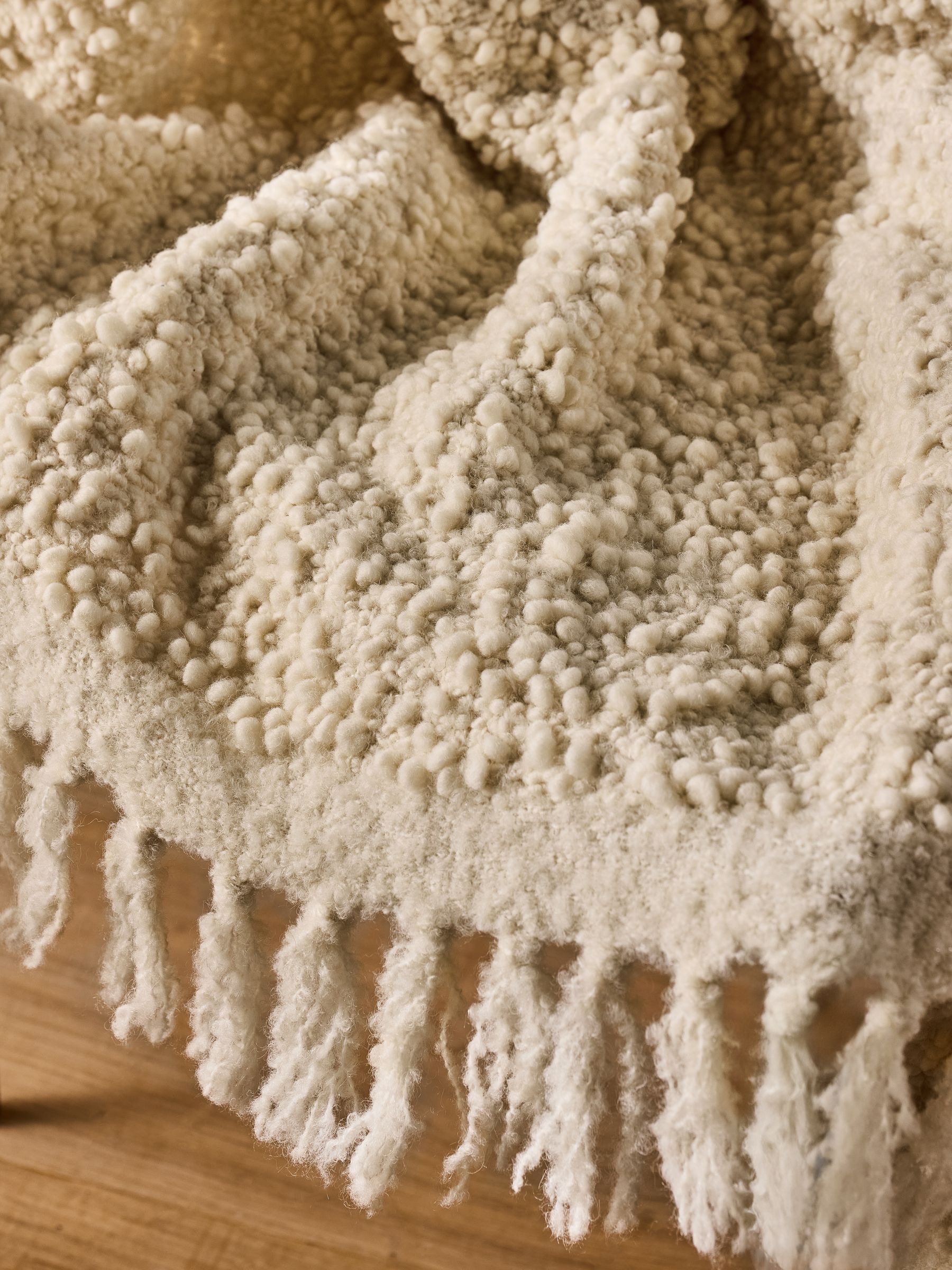 Buy French Connection Cream Savannah Boucle Throw from the Next UK ...
