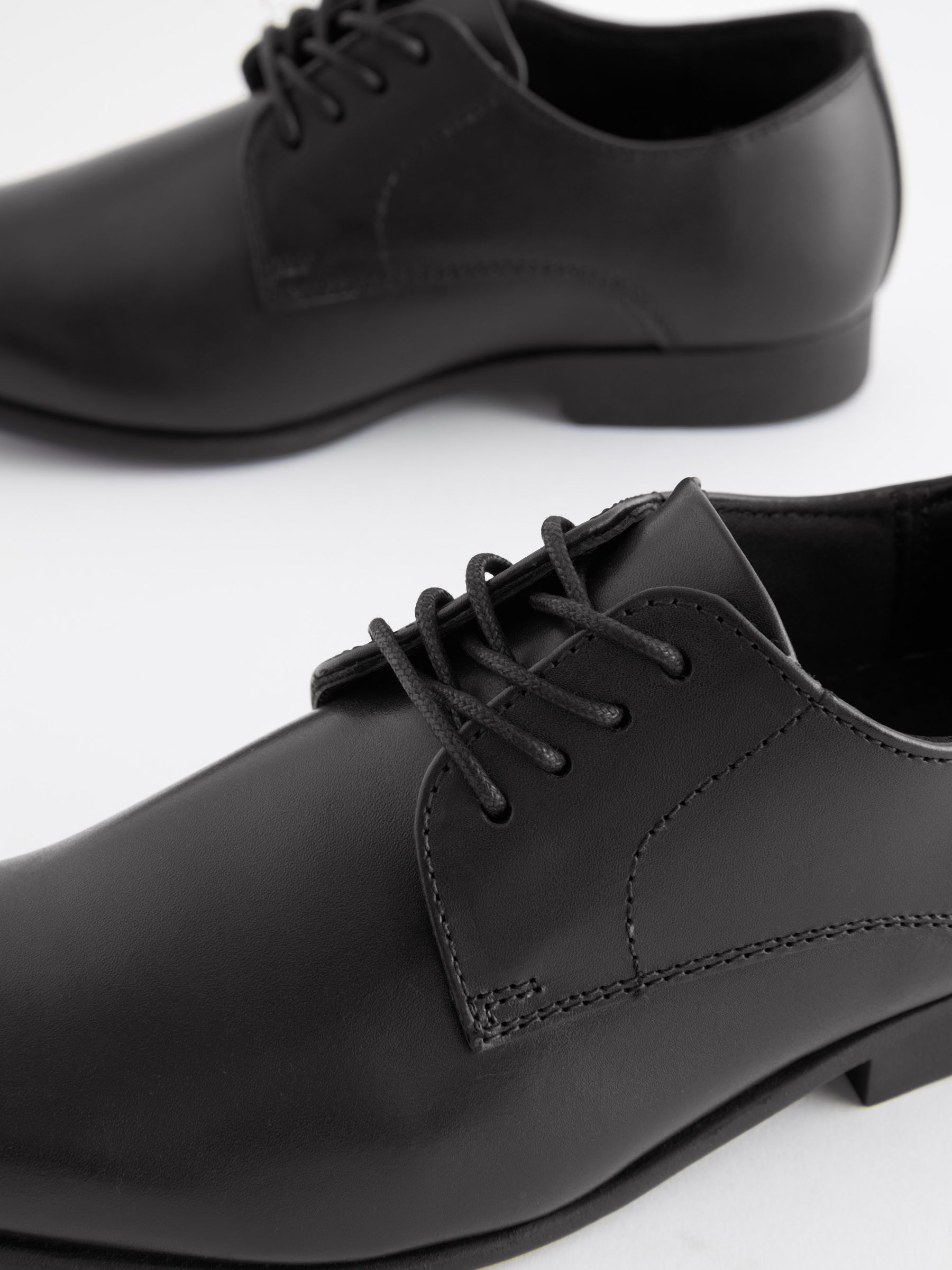Buy Black Standard Fit (F) School Leather Lace Up Shoes from the Next ...