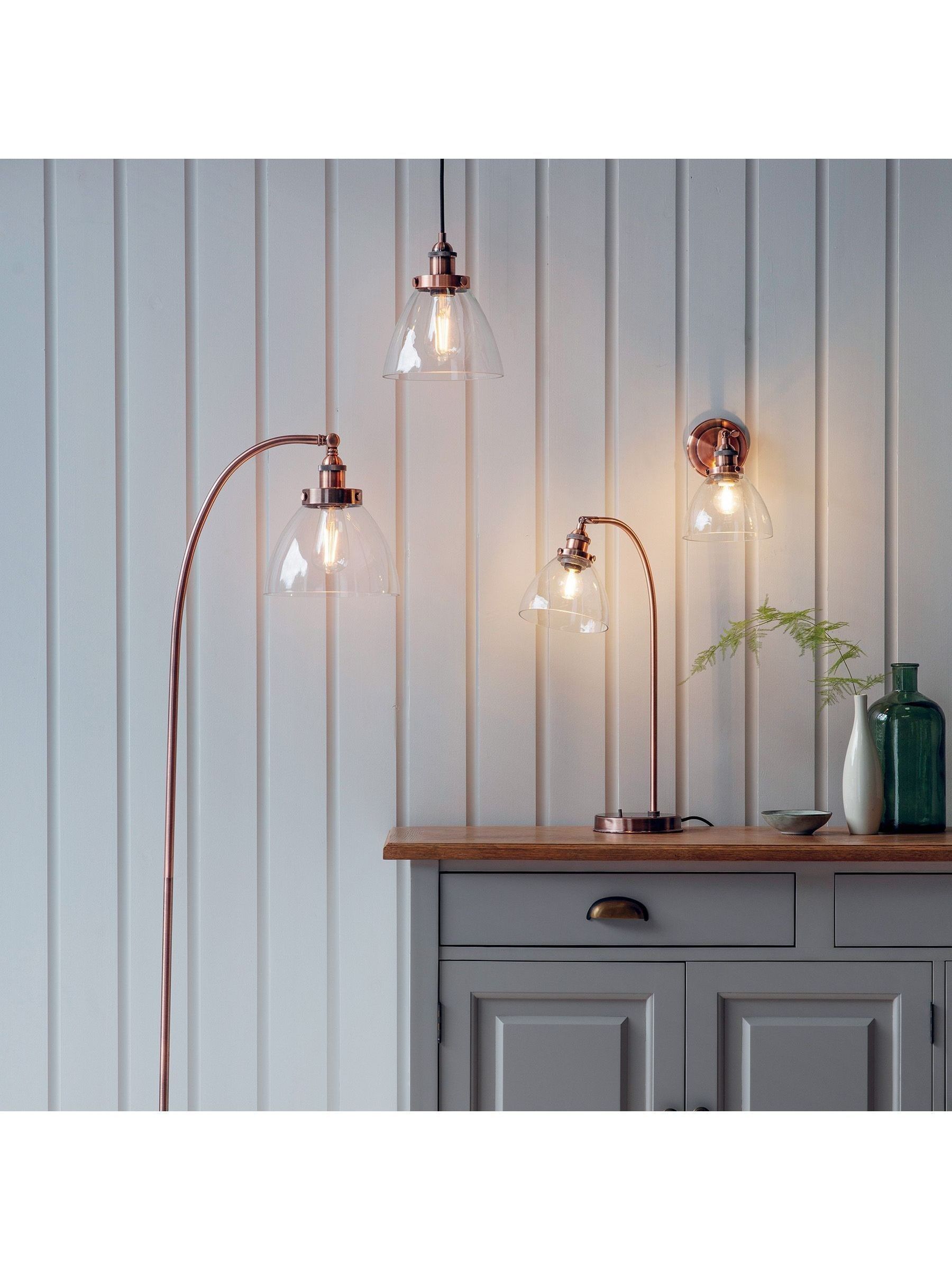 Buy Gallery Home Copper Pierre Ceiling Light Pendant from the Next UK ...