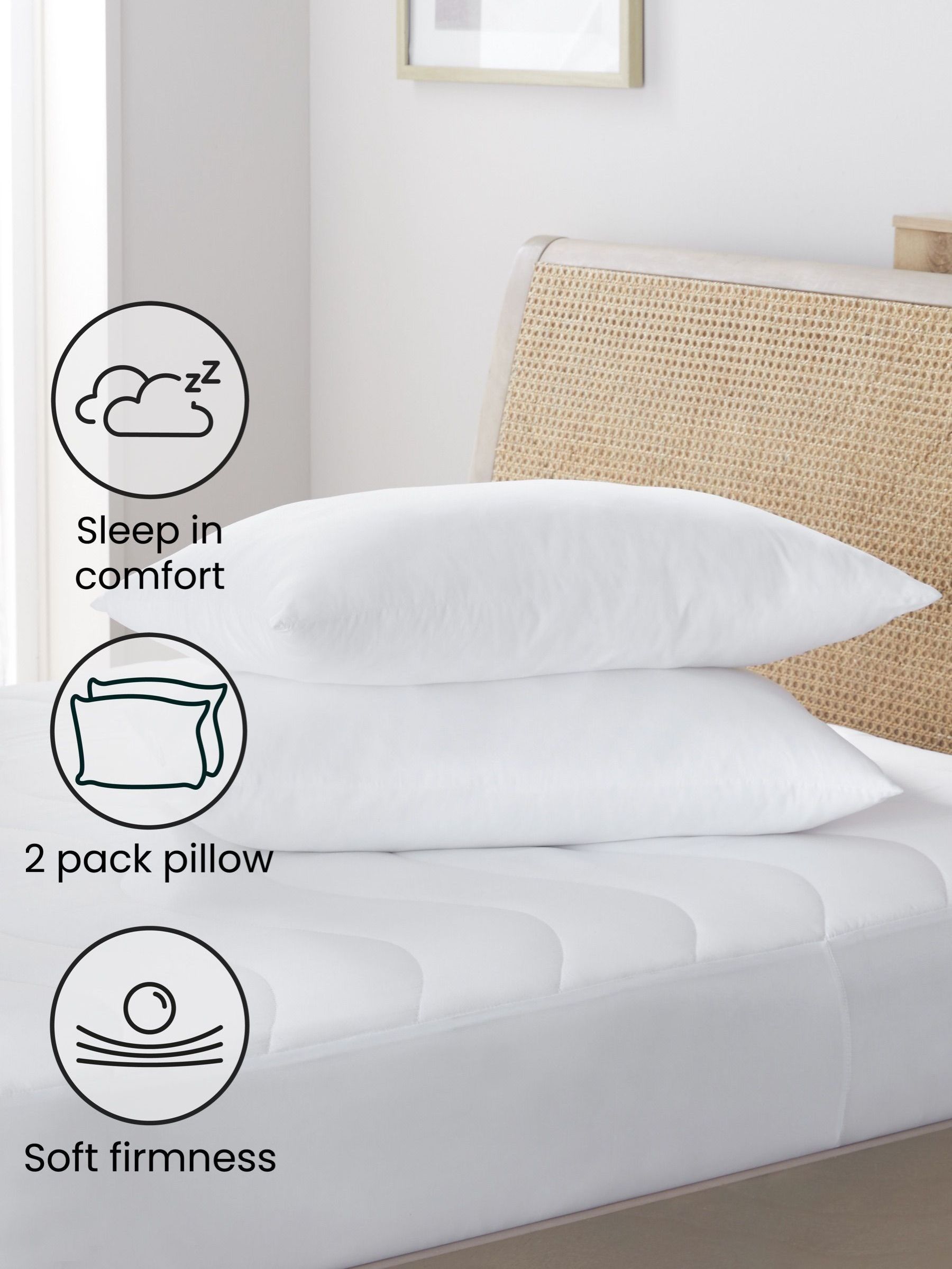 Buy Soft 2 Pack Sleep In Comfort Pillows from the Next UK online shop