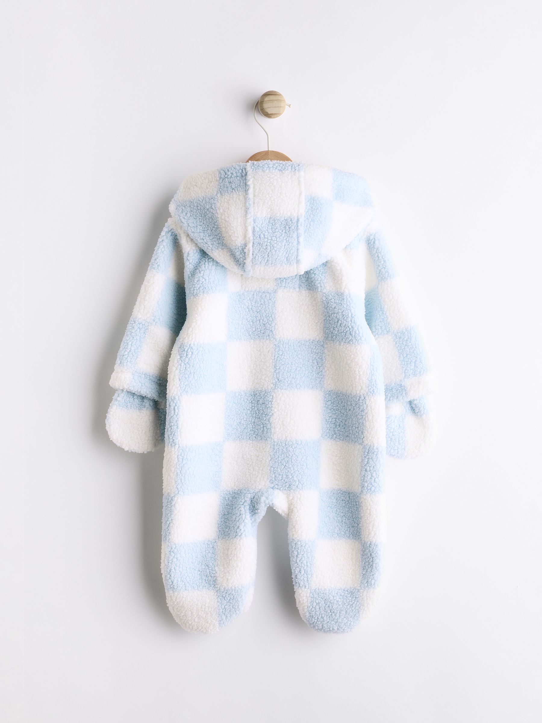 Buy Blue/White Checkerboard Baby Pramsuit (0mths-2yrs) from the Next UK ...