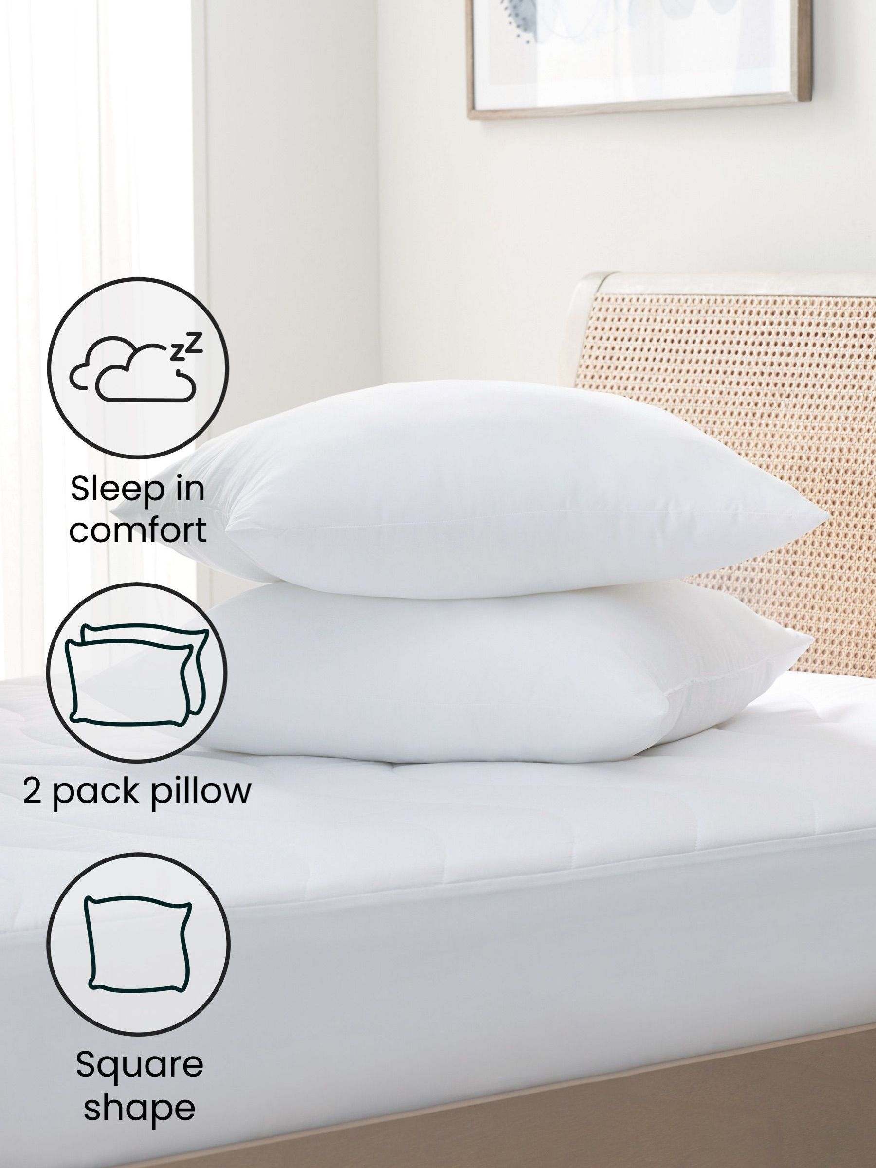 Buy Square Sleep In Comfort Pillows from the Next UK online shop