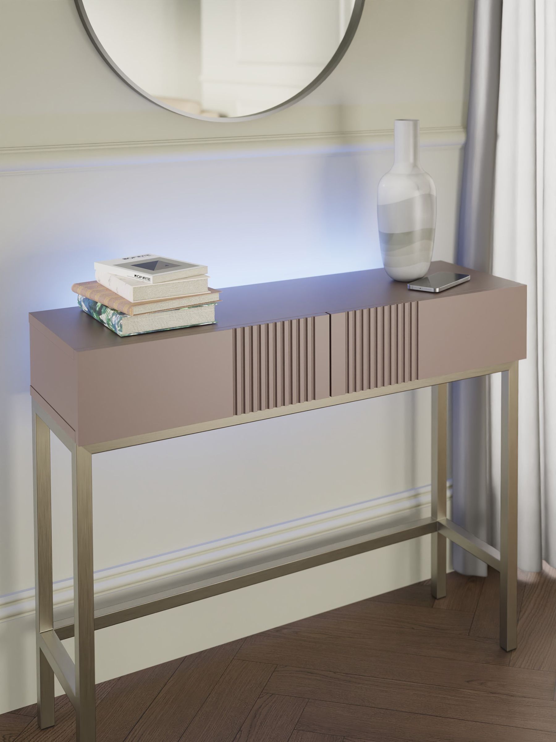 Buy Frank Olsen Mulberry Iona 2 Drawer Console Table with Smart ...