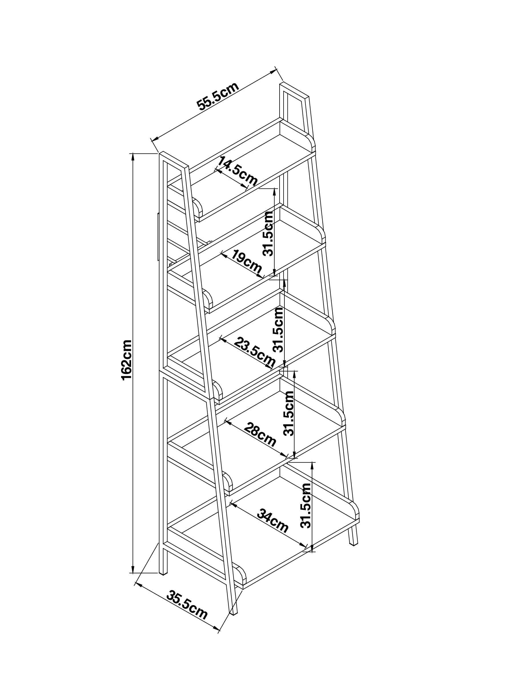 Buy Dark Bronx Ladder Chevron Oak Effect Shelf from the Next UK online shop