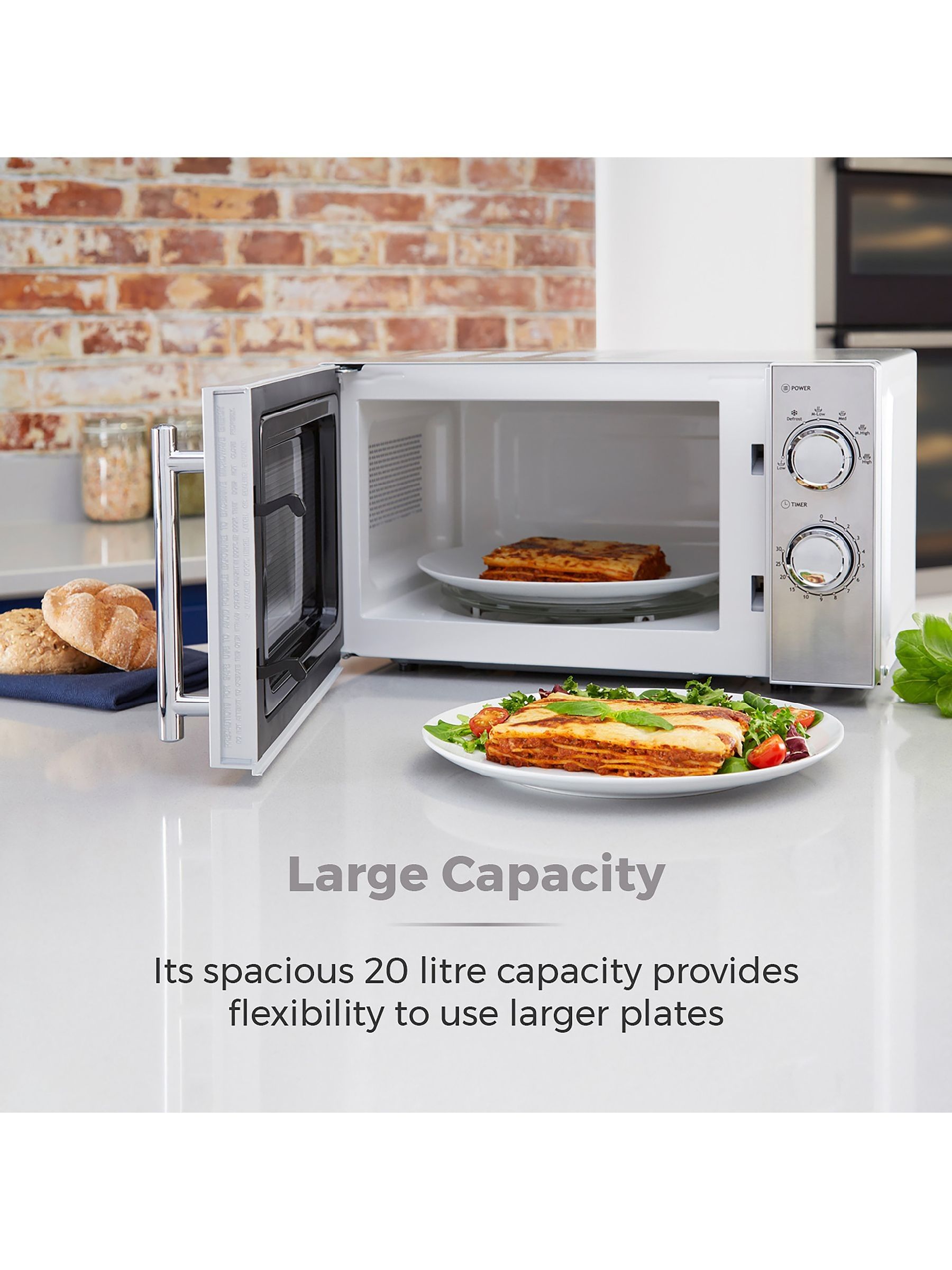 Buy Tower Silver 800w Microwave from the Next UK online shop