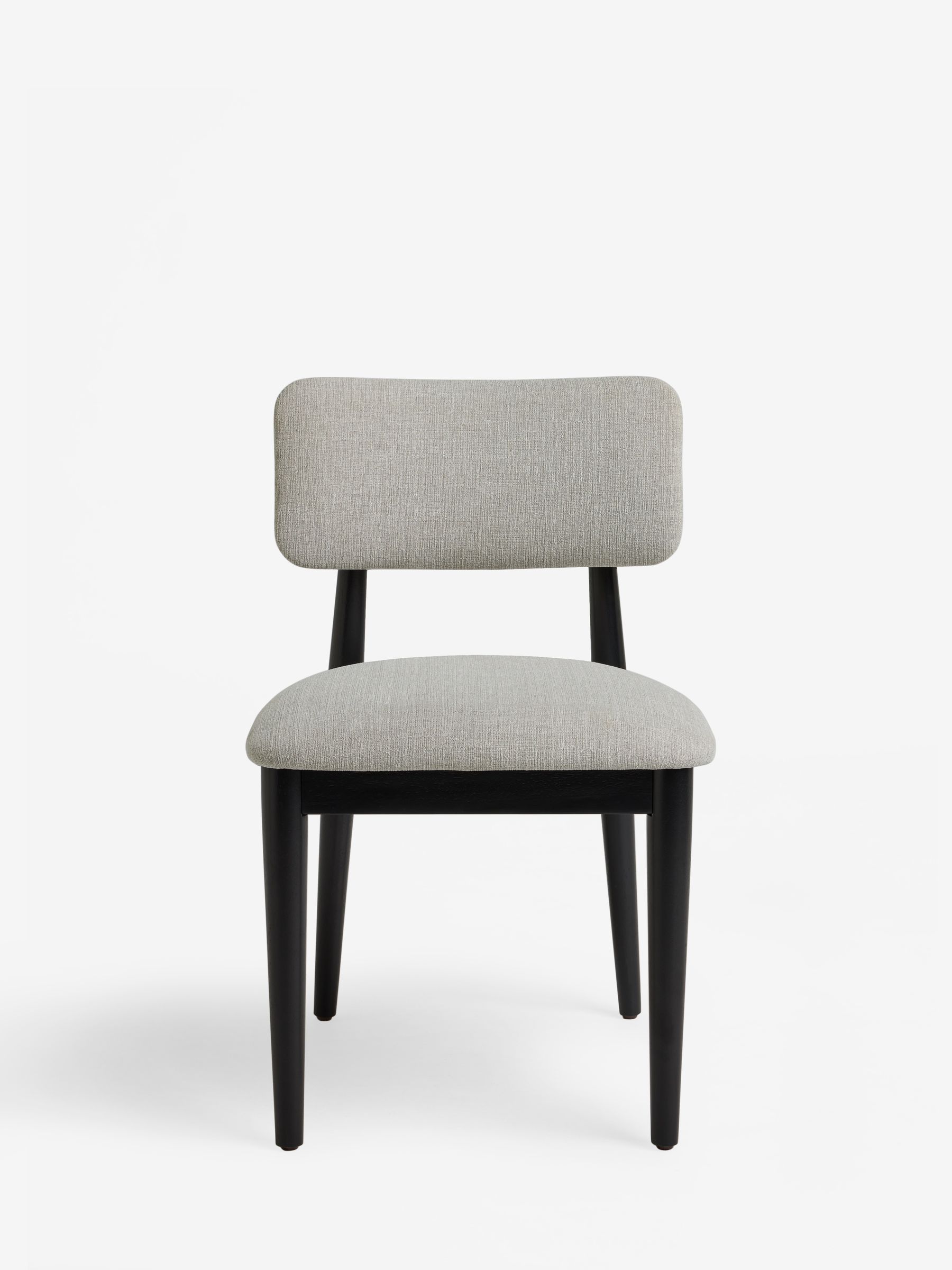 Buy Set of 2 Tweedy Plain Light Grey Wrenley Black Leg Dining Chairs ...