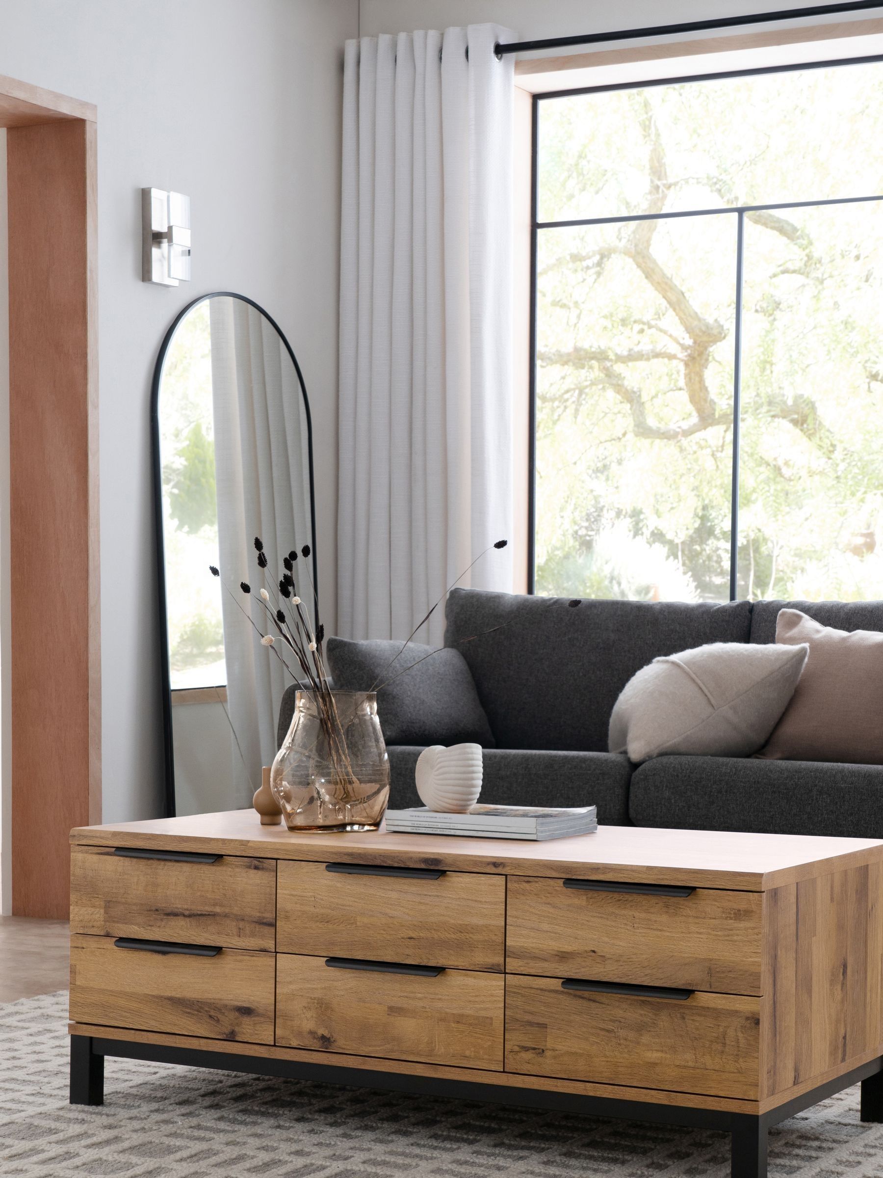 Buy Dark Bronx Large Coffee Table With Drawers from the Next UK online shop
