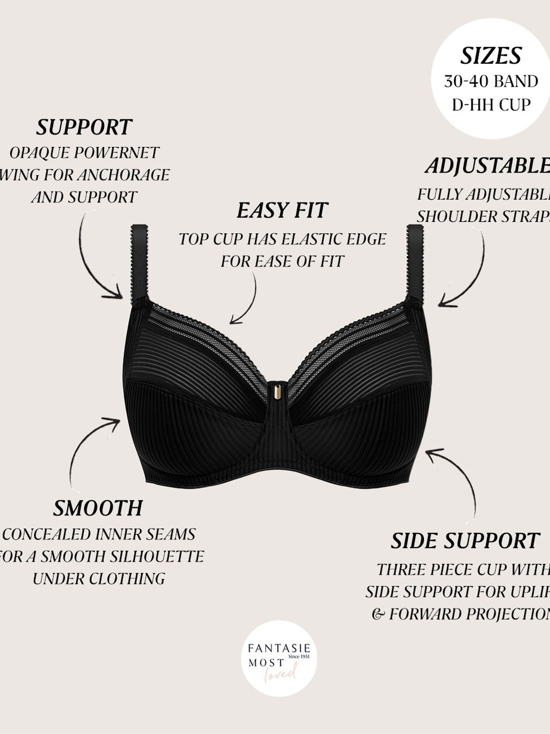 Buy Fantasie Black Full Cup Fusion Underwire Side Support Bra from the ...