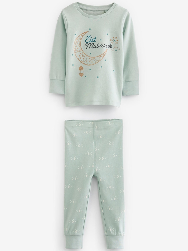 Buy Green Snuggle Eid Pyjamas 1 Pack (9mths-12yrs) from Next Saudi Arabia