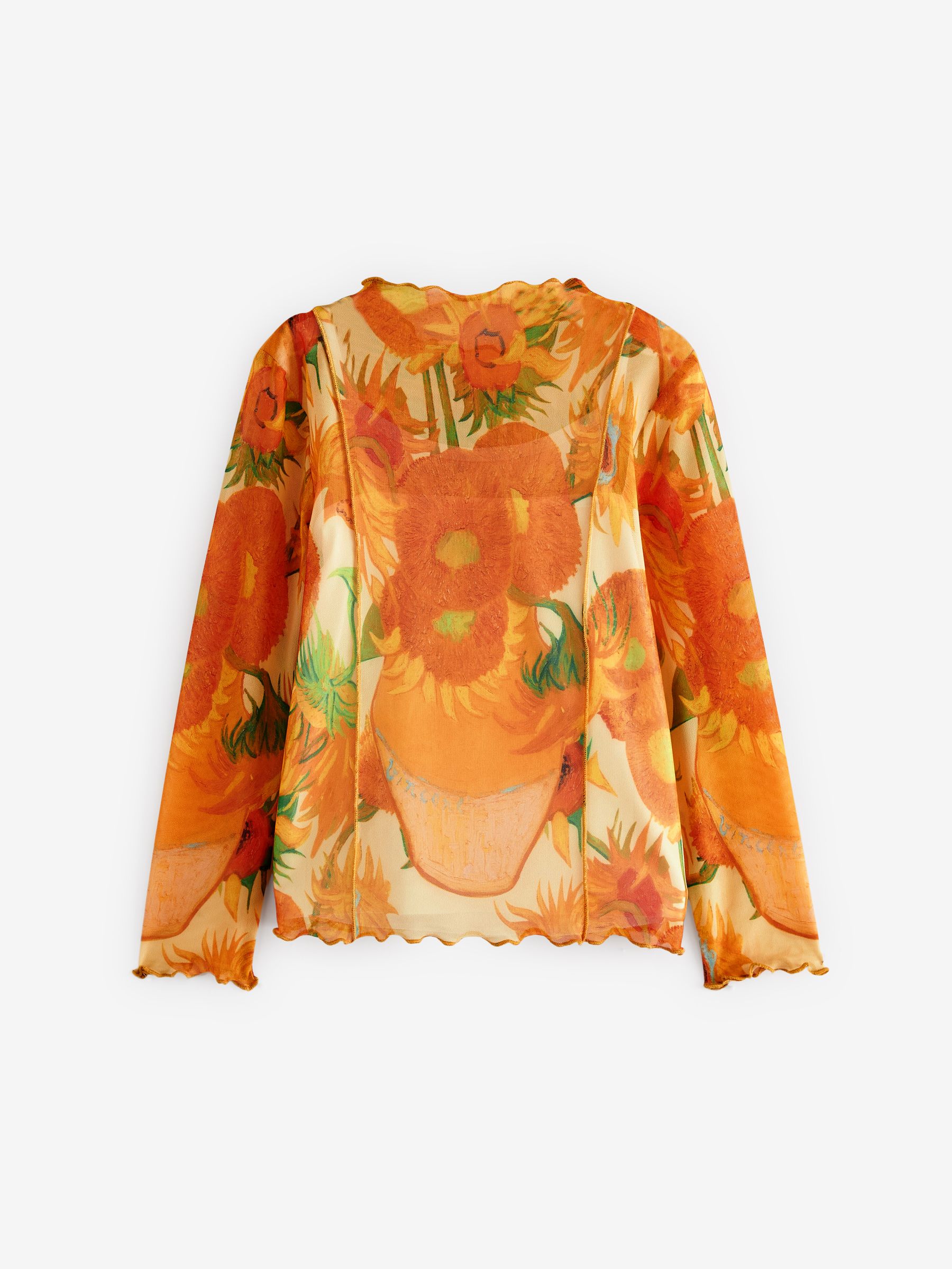 Buy Vincent Van Gogh Yellow Sunflower APOH Long Sleeve Mesh Buy Vincent Van Gogh Yellow Sunflower APOH Long Sleeve Mesh