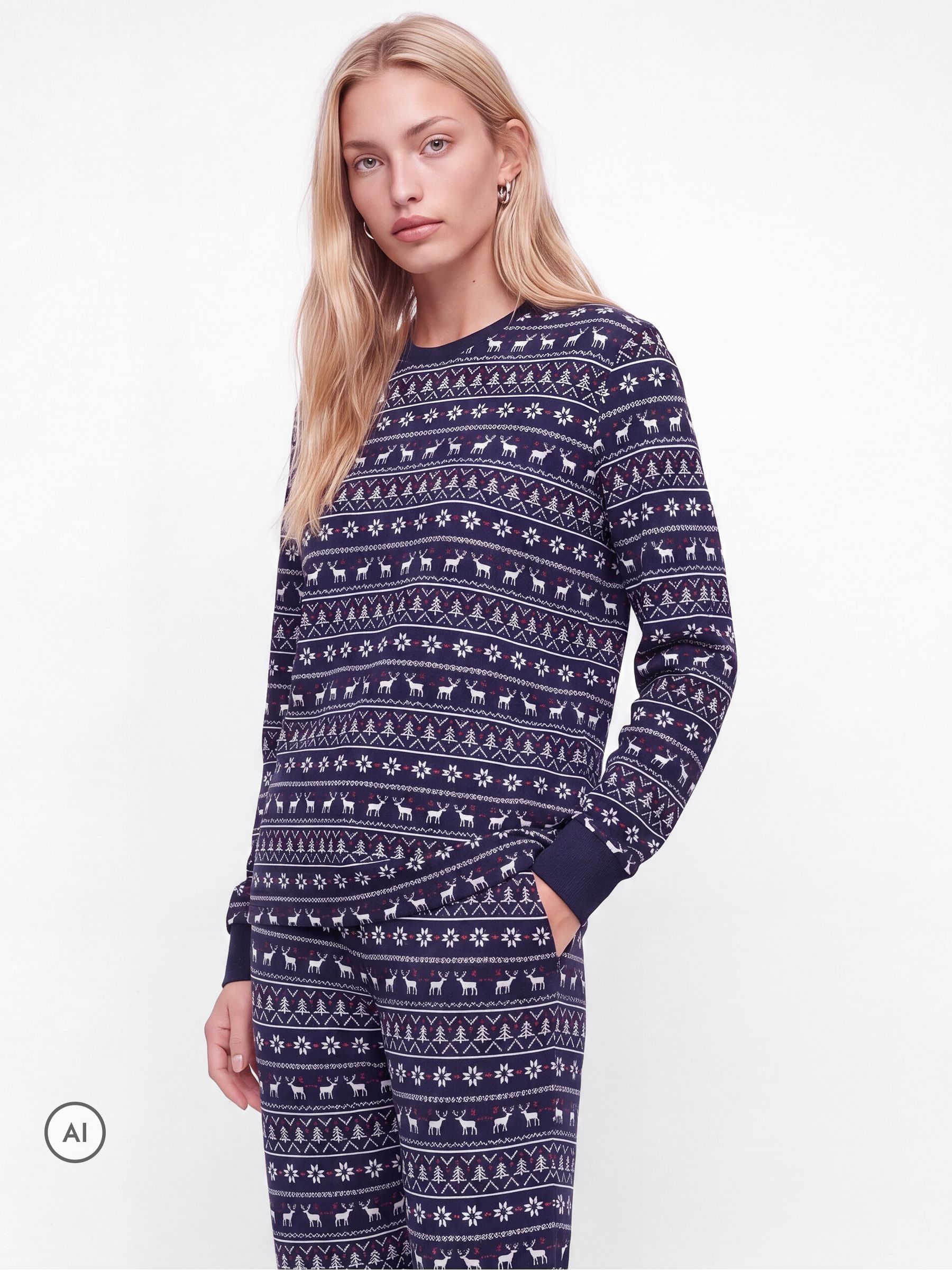 Buy Blue - JJXX Christmas Lounge Pyjama Set from Next China