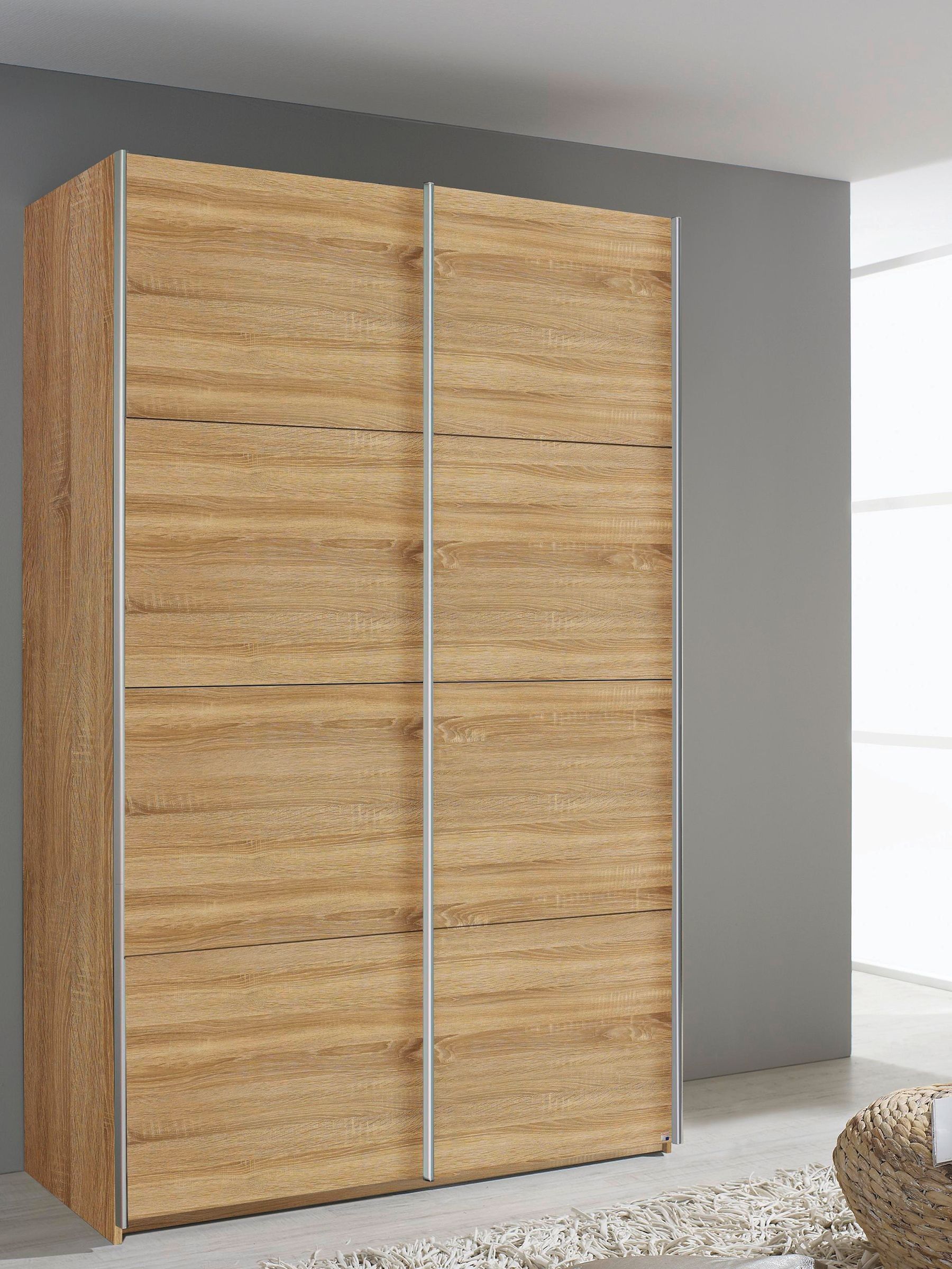 Buy Rauch Oak Cameron 1.3m Sliding Wood Semi Fitted Wardrobe from the ...
