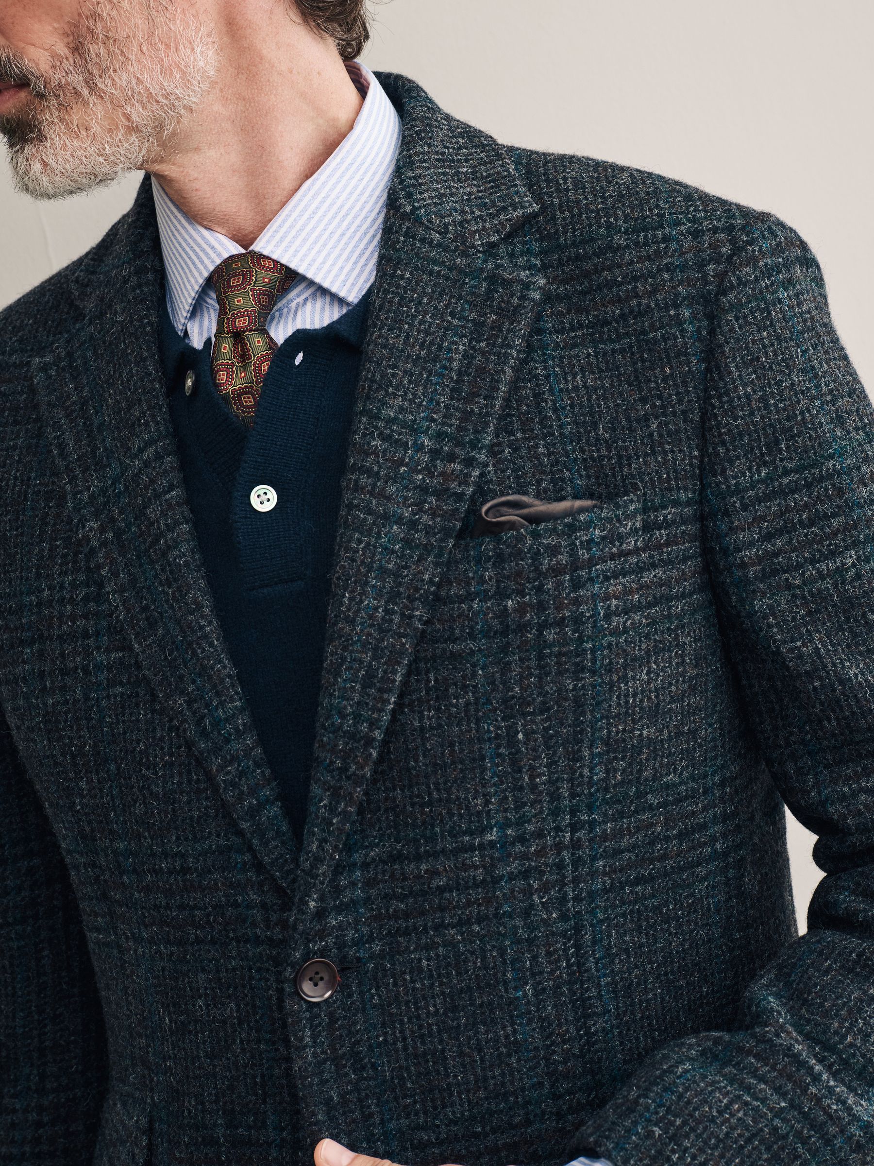 Buy Charcoal Grey Signature Moon's Tonal Check Blazer from the Next UK ...