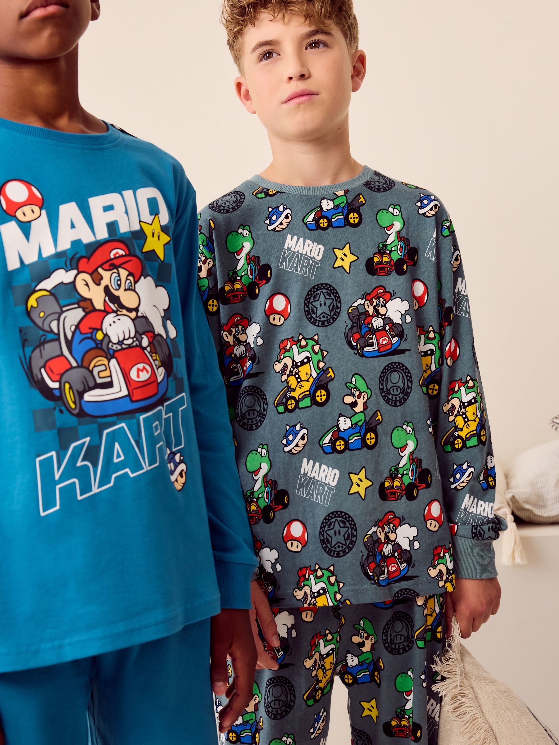 Buy Mario Kart Green/Blue Jogger Pyjamas 2 Pack (3-14yrs) from Next ...