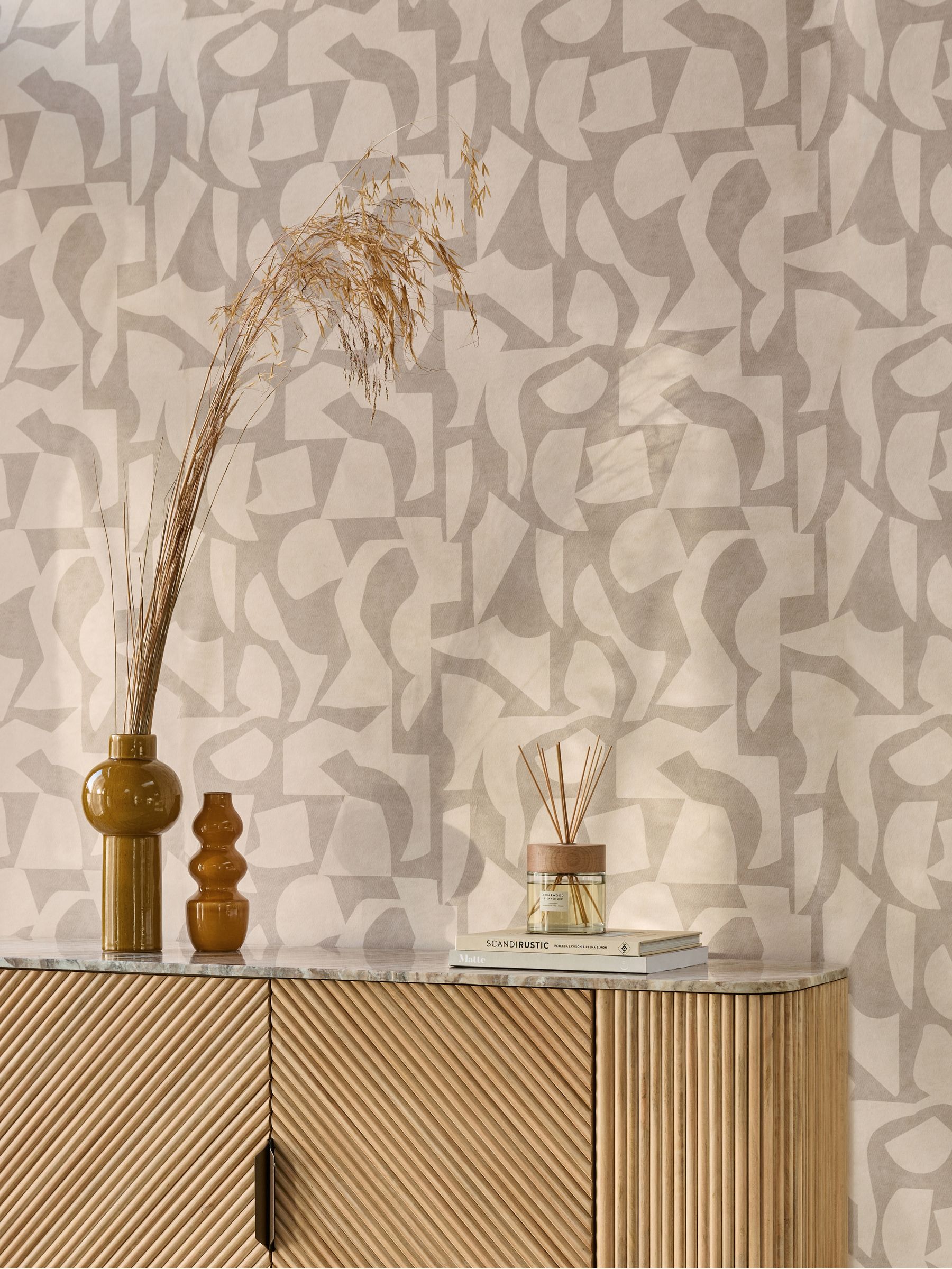 Buy Neutral Soft Minimal Geo 10M Wallpaper from the Next UK online shop