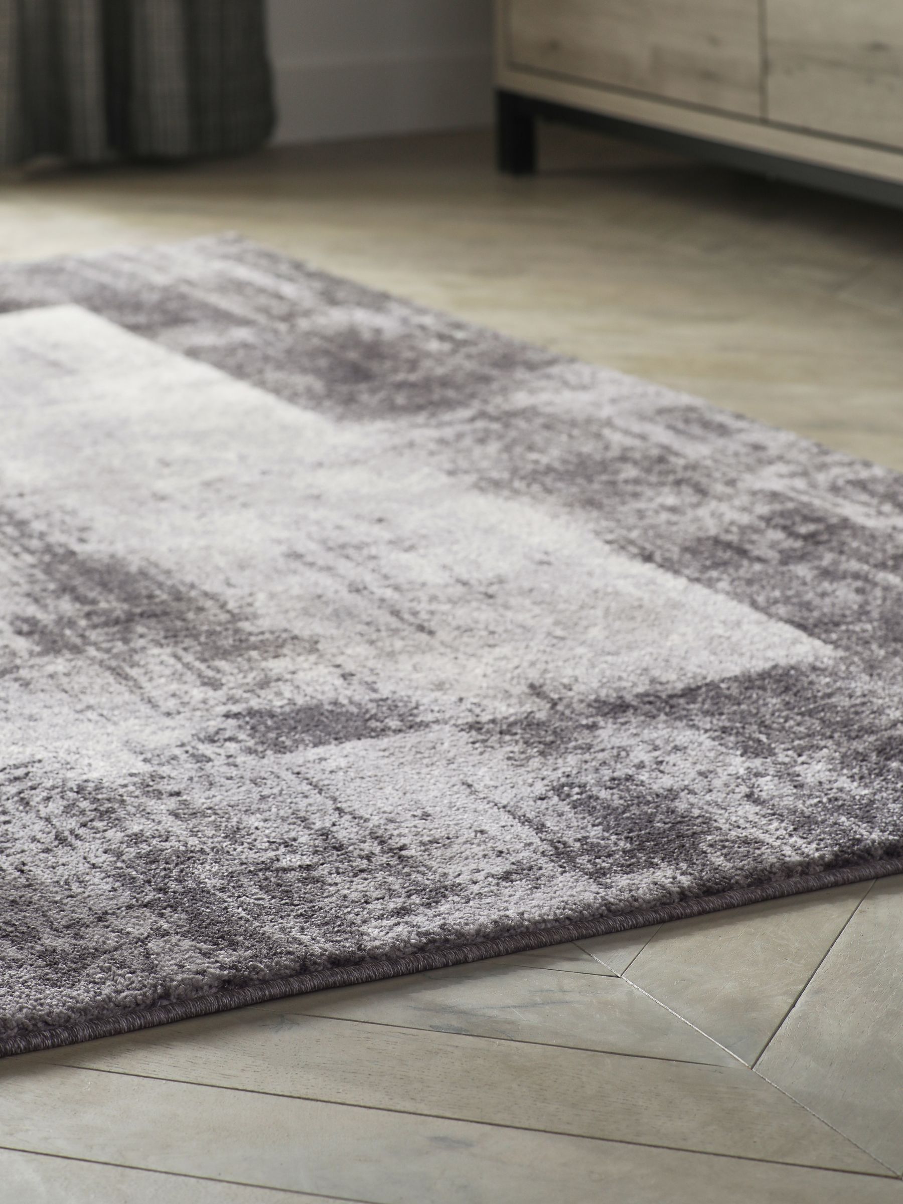 Buy Grey Textured Border Rug from the Next UK online shop