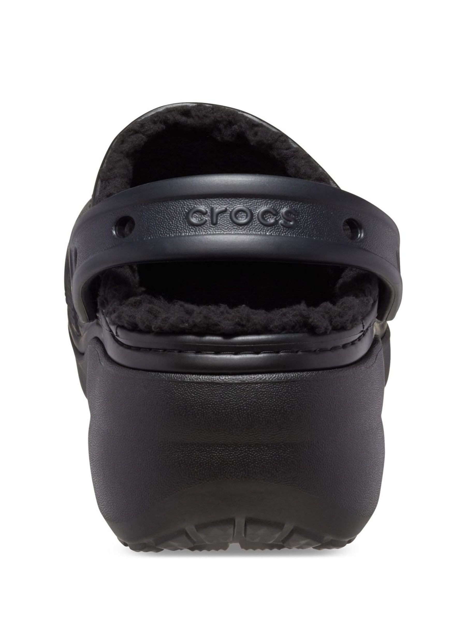Buy Crocs Black Classic Fluffy Lined Platform Clogs from the Next UK ...