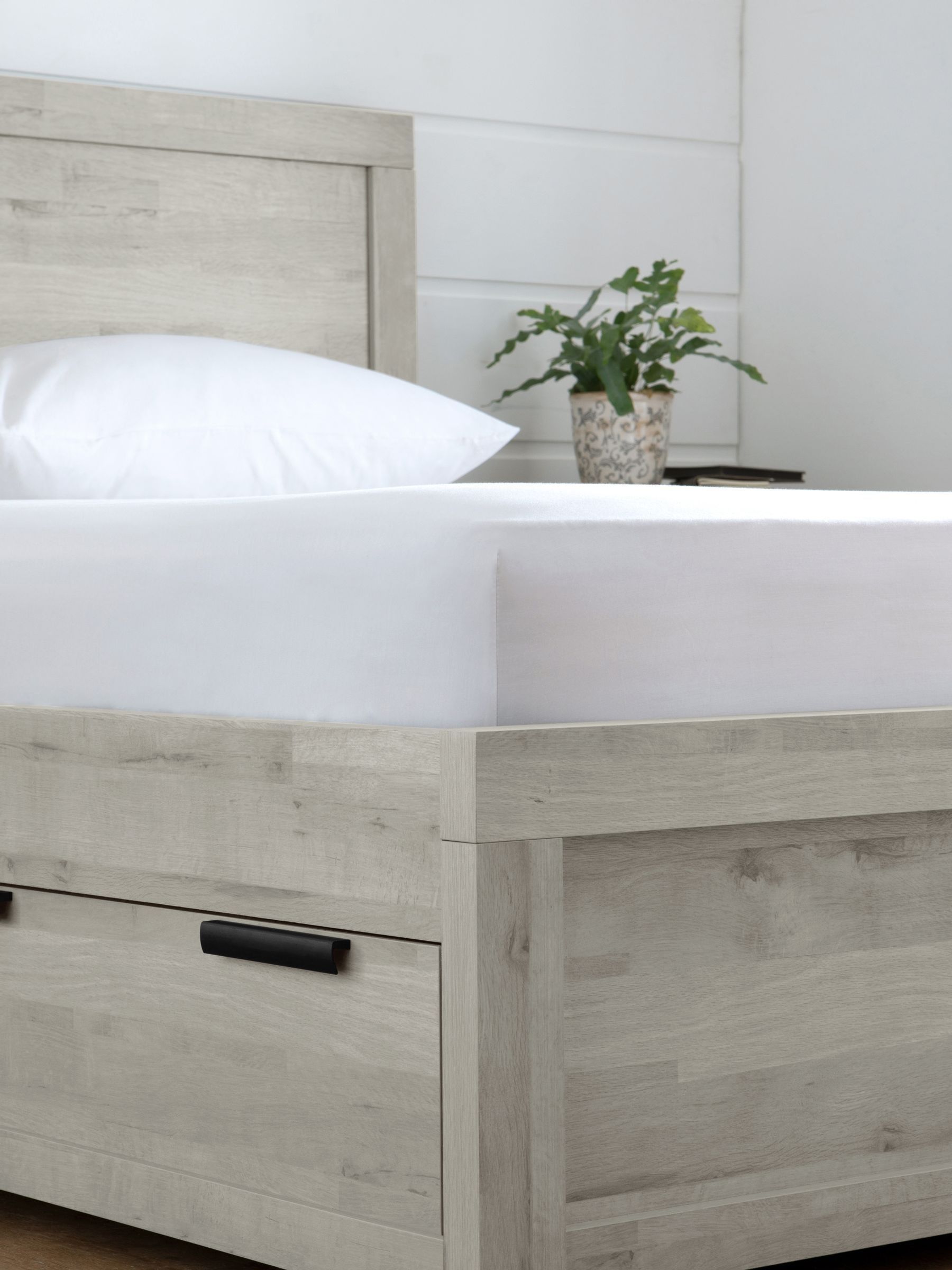 Grey Oak Effect Bronx Wooden Drawer Storage Bed Frame Laura Ashley