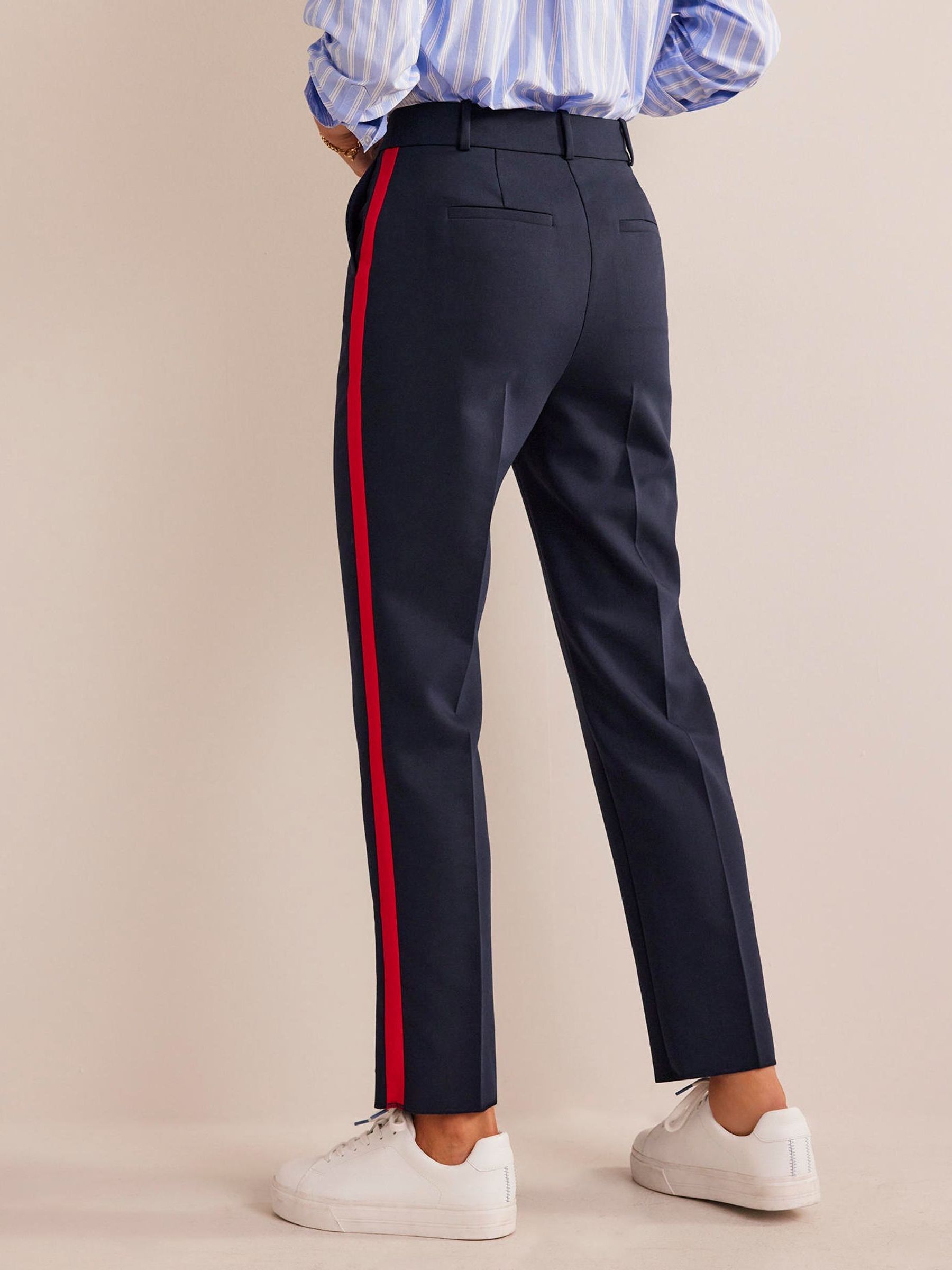 Buy Boden Dark Blue Chrome Kew Side Stripe Trousers from the Next UK ...