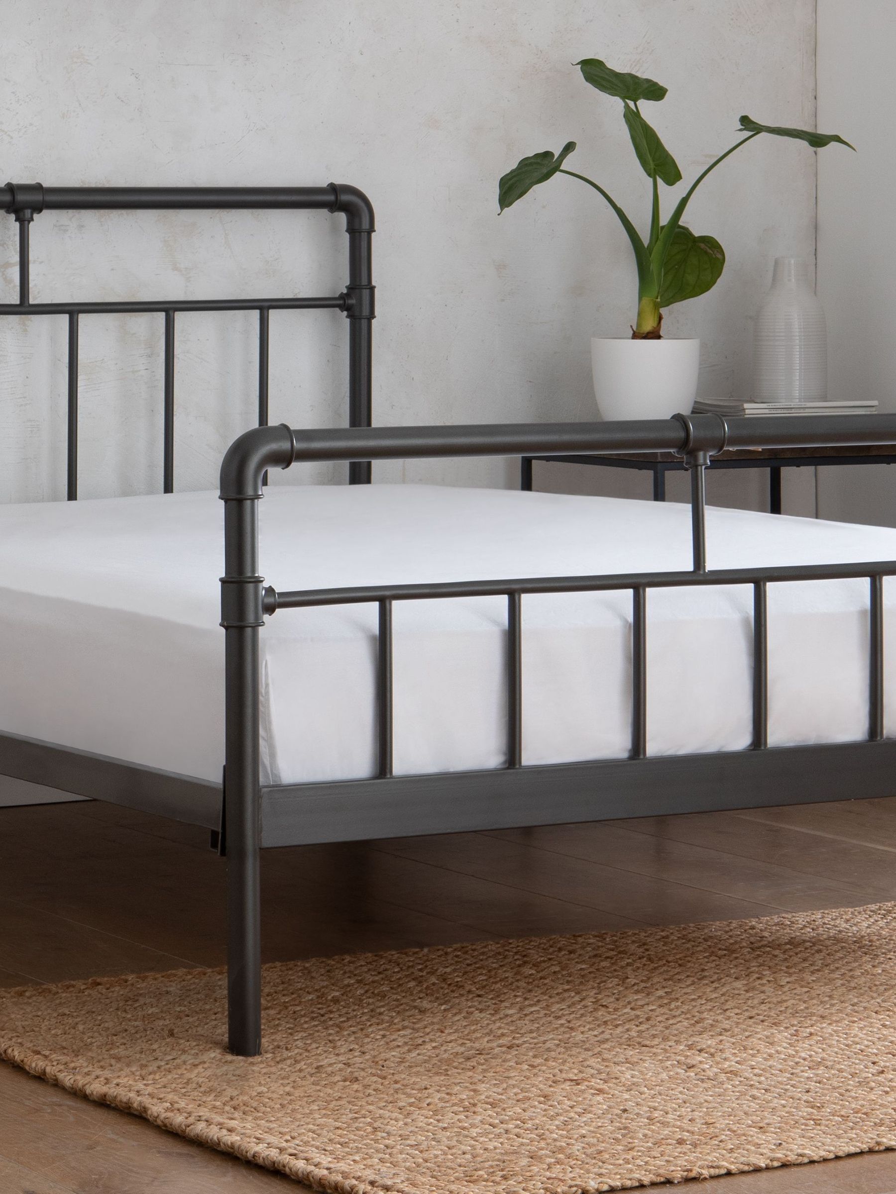 Buy Dark Grey Hanson Metal Bed Frame from the Next UK online shop