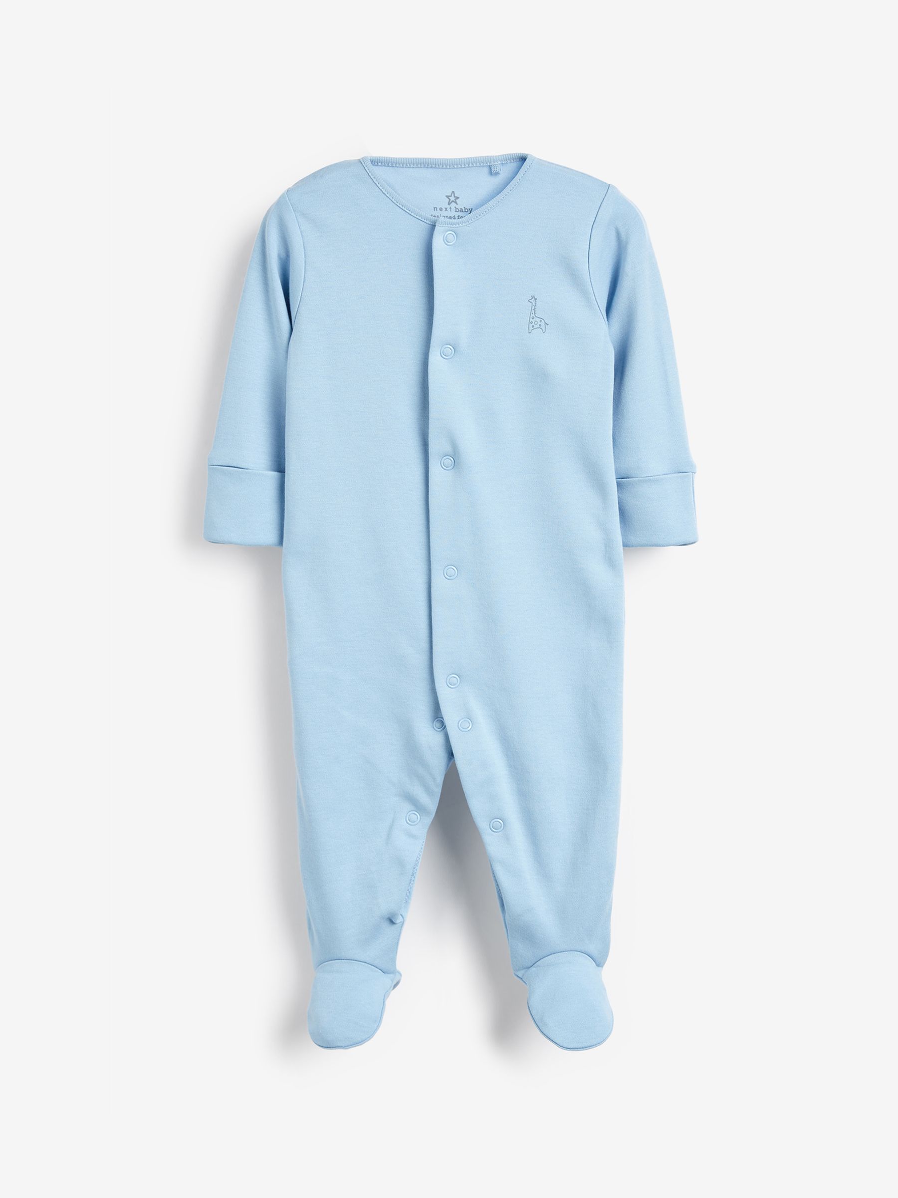 Buy Blue/White 3 Pack Baby Sleepsuits (0-2yrs) from the Next UK online shop