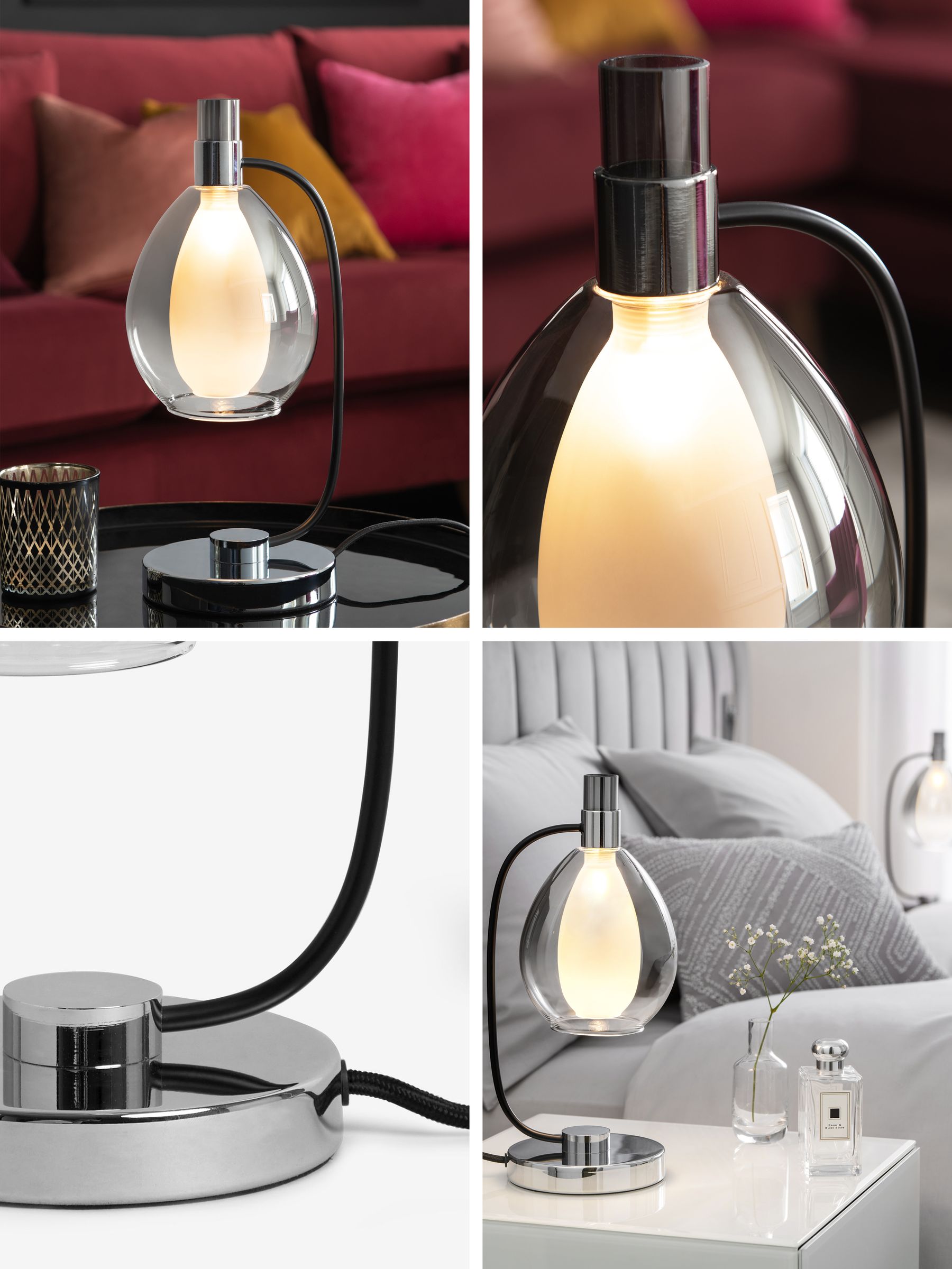 Buy Chrome Carson Touch Table Lamp from the Next UK online shop