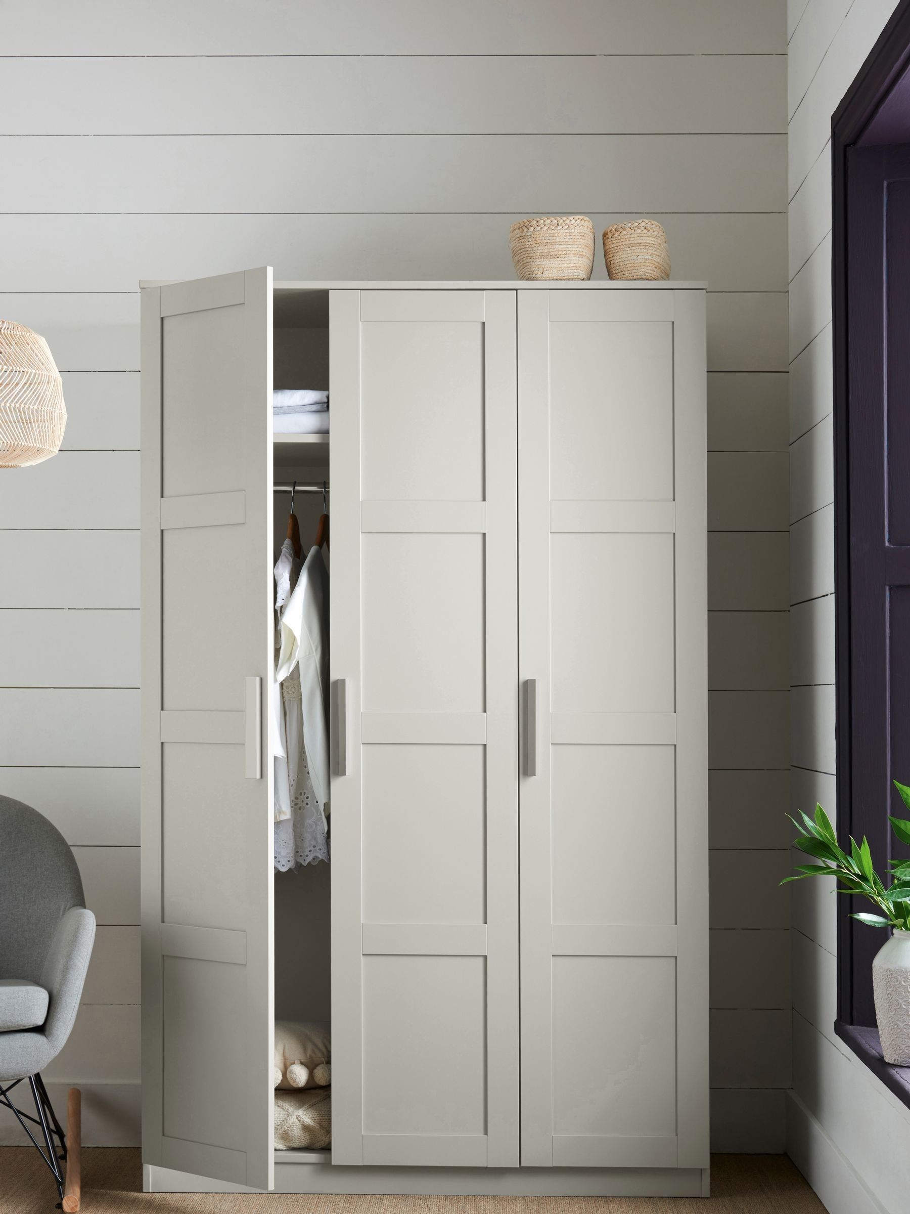 Buy Grey Flynn Paint Effect Triple Wardrobe from the Next UK online shop