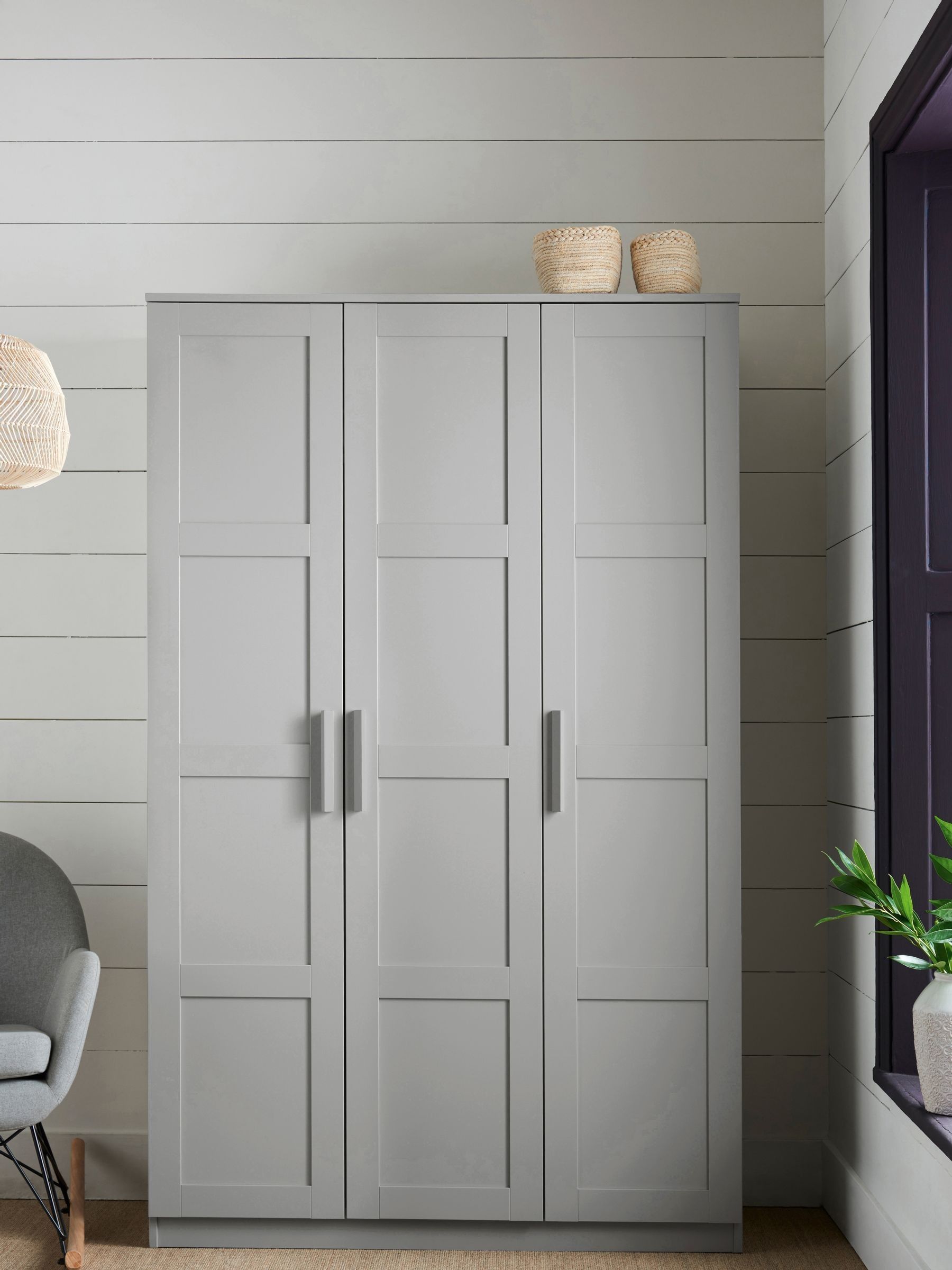 Buy Grey Flynn Paint Effect Triple Wardrobe from the Next UK online shop